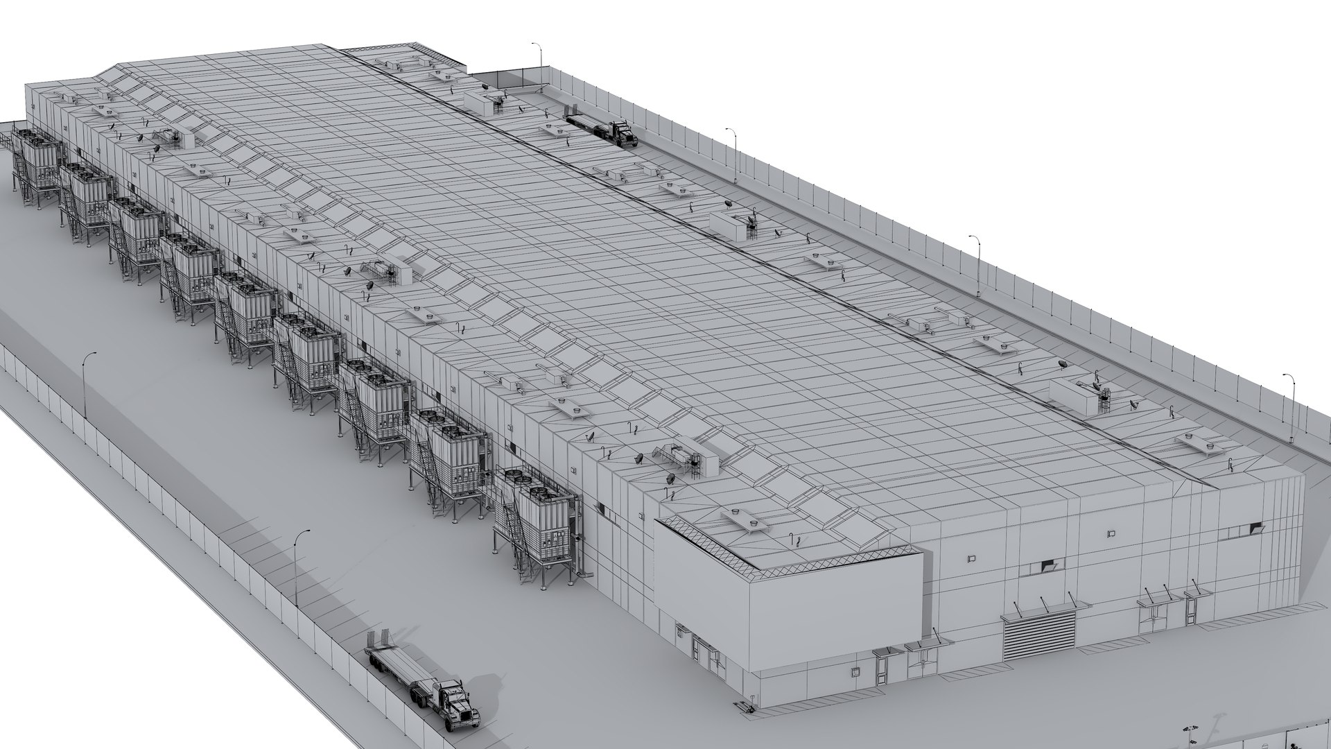 Data Center Building Model - TurboSquid 2346502