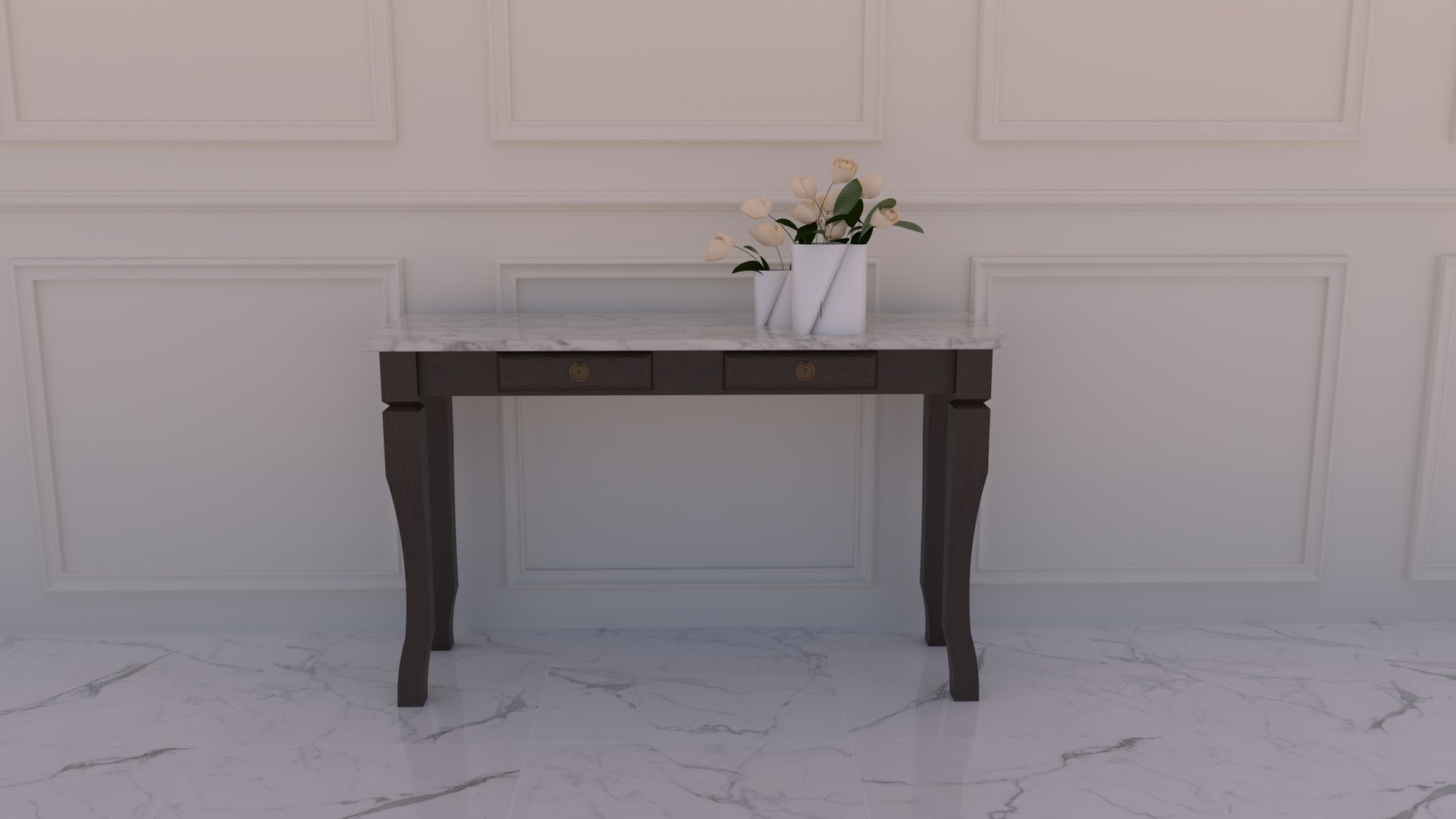 3D Model Classical Console Table - TurboSquid 2219119