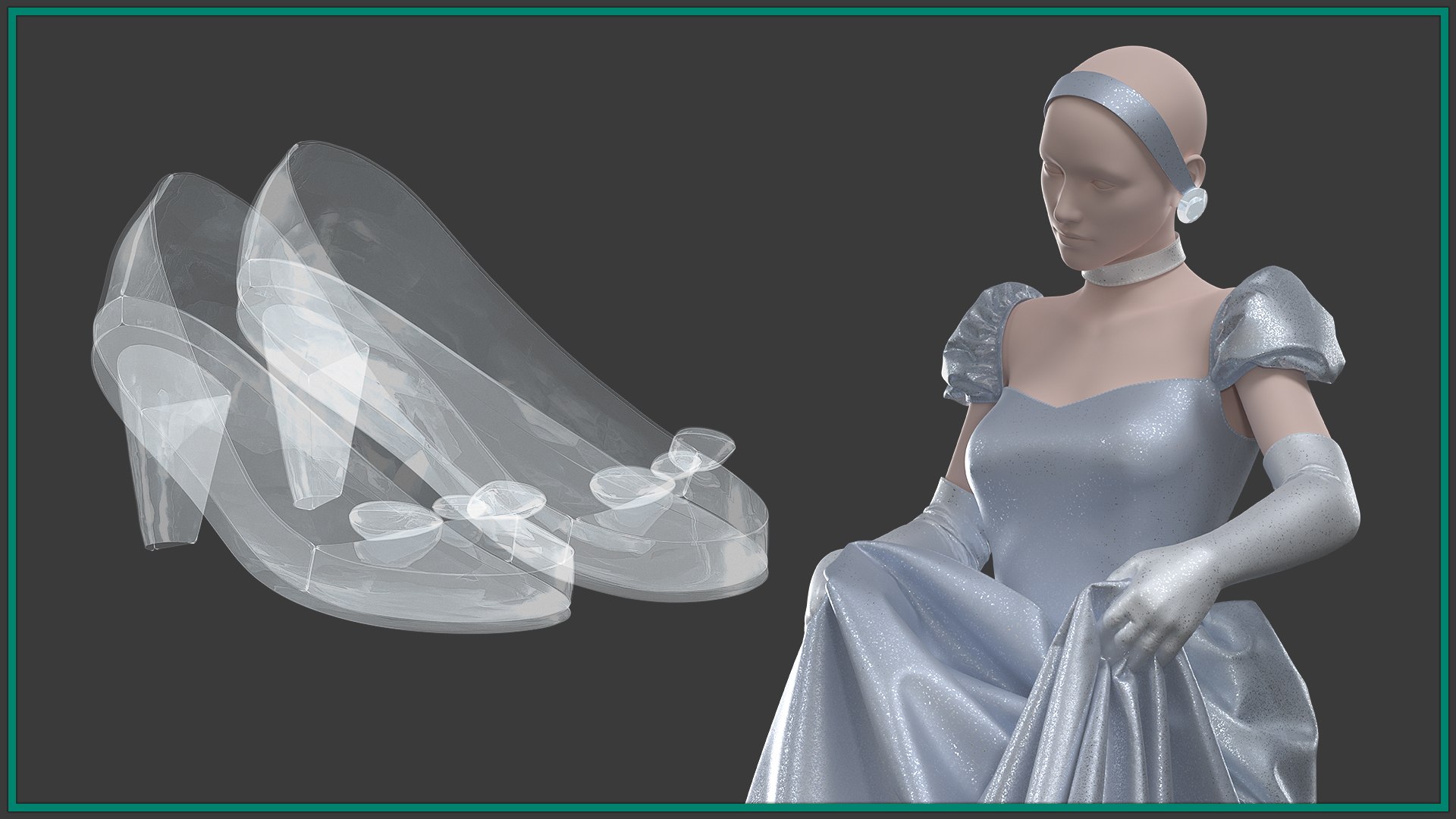 Cinderella Dress With Texture 3D - TurboSquid 2393074