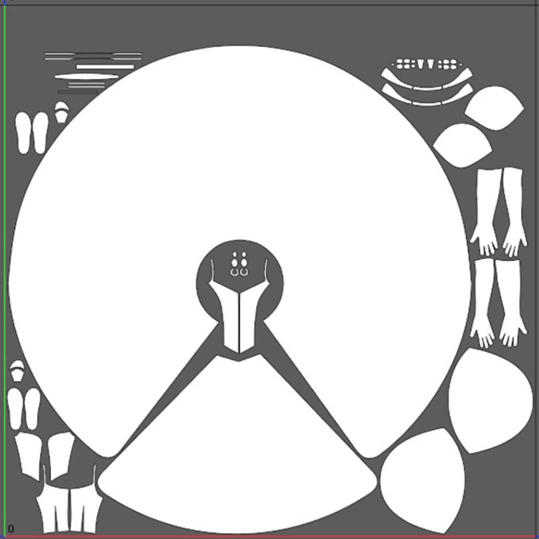 Cinderella Dress With Texture 3D - TurboSquid 2393074