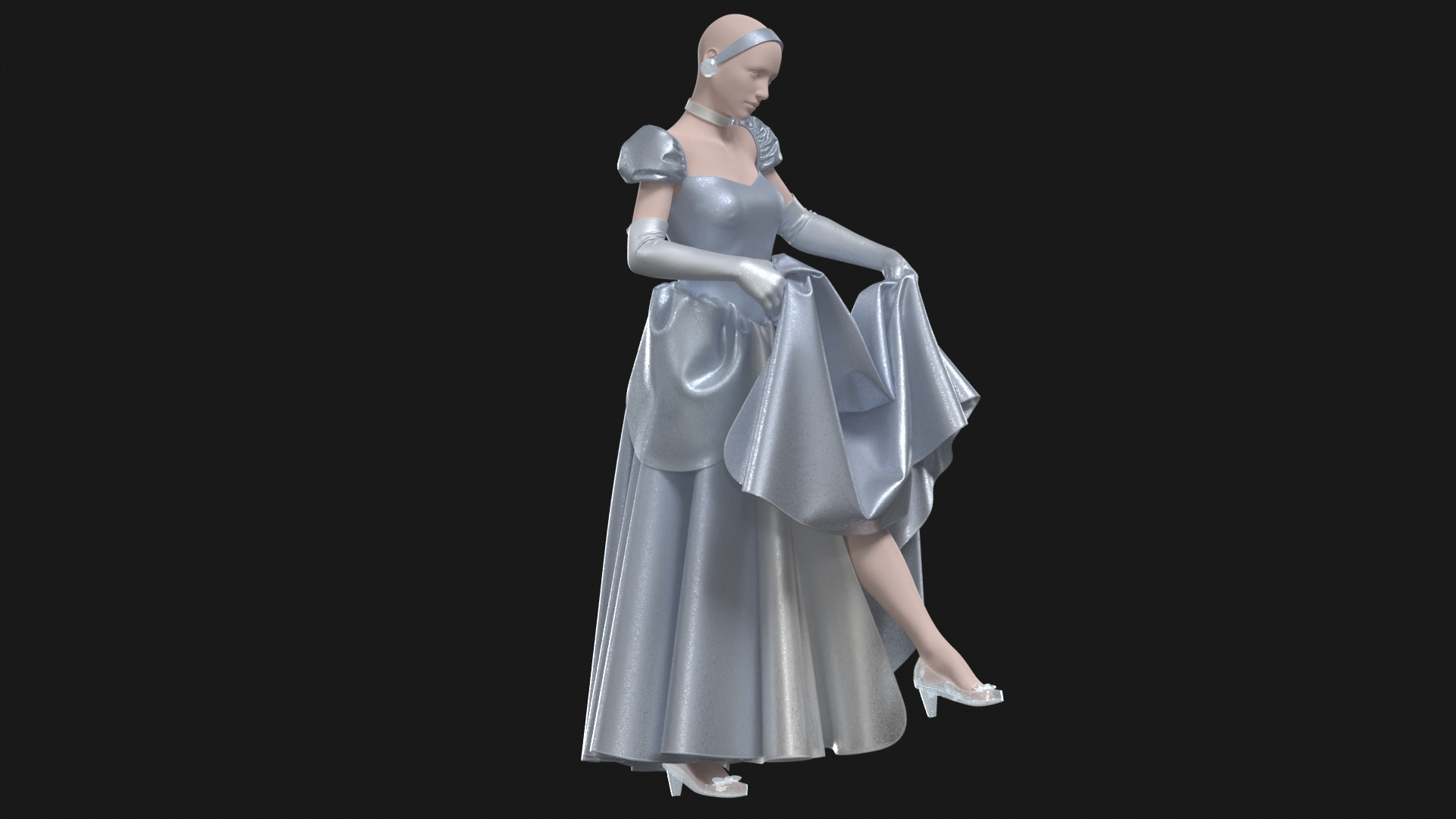 Cinderella Dress With Texture 3D - TurboSquid 2393074