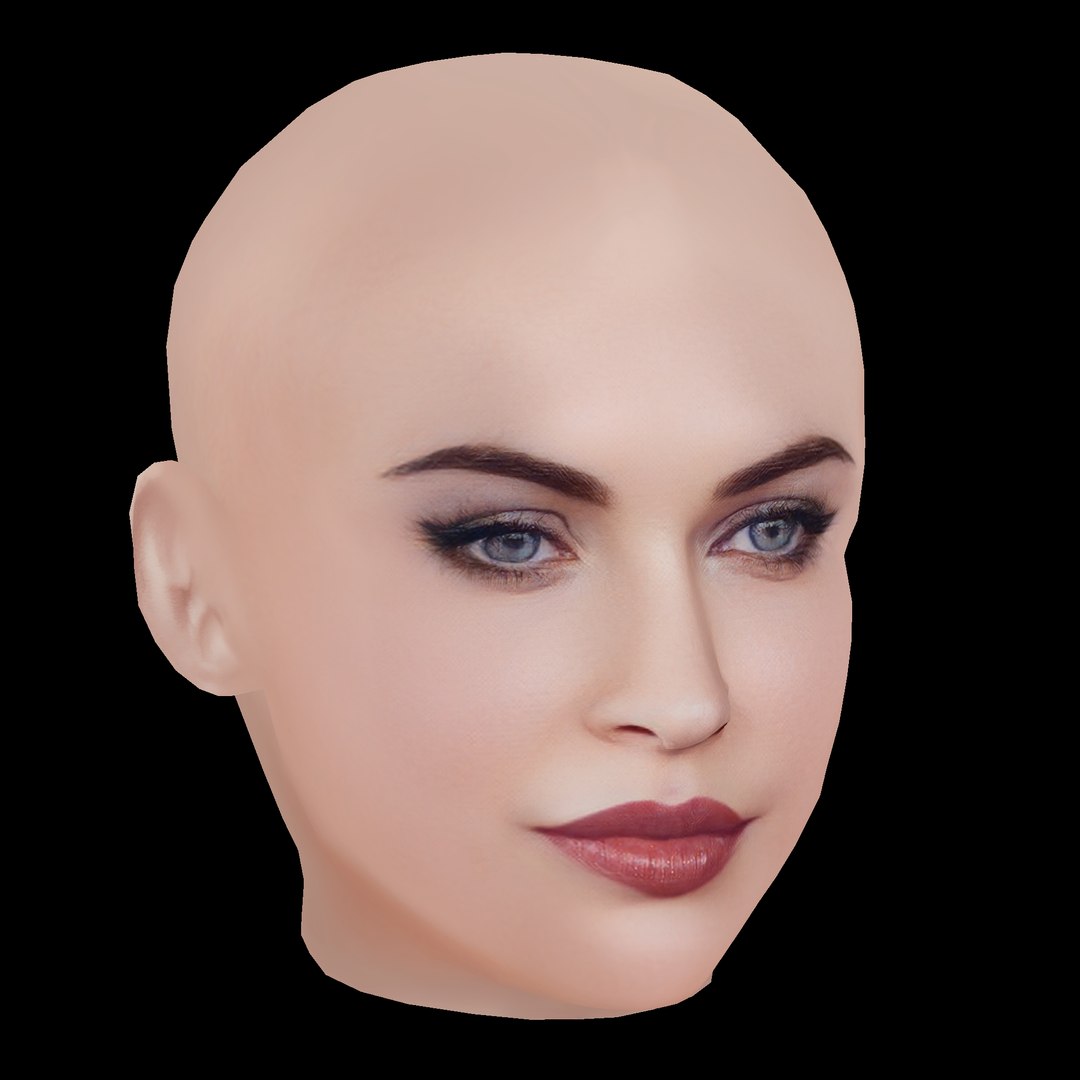 Megan Fox Head - Low Poly Head For Game - No Hair 3D - TurboSquid 2210421