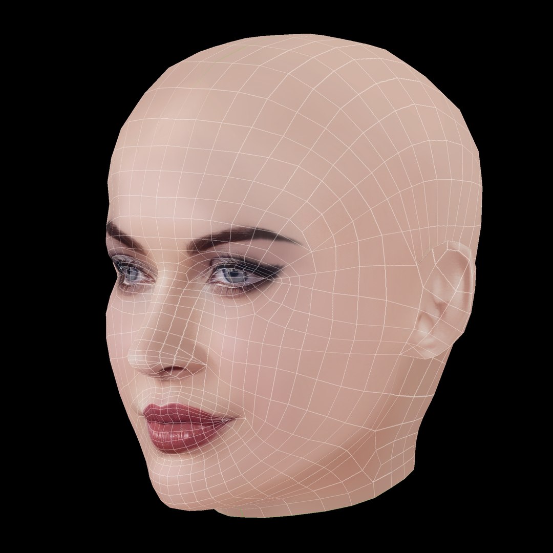 Megan Fox Head - Low Poly Head For Game - No Hair 3D - TurboSquid 2210421