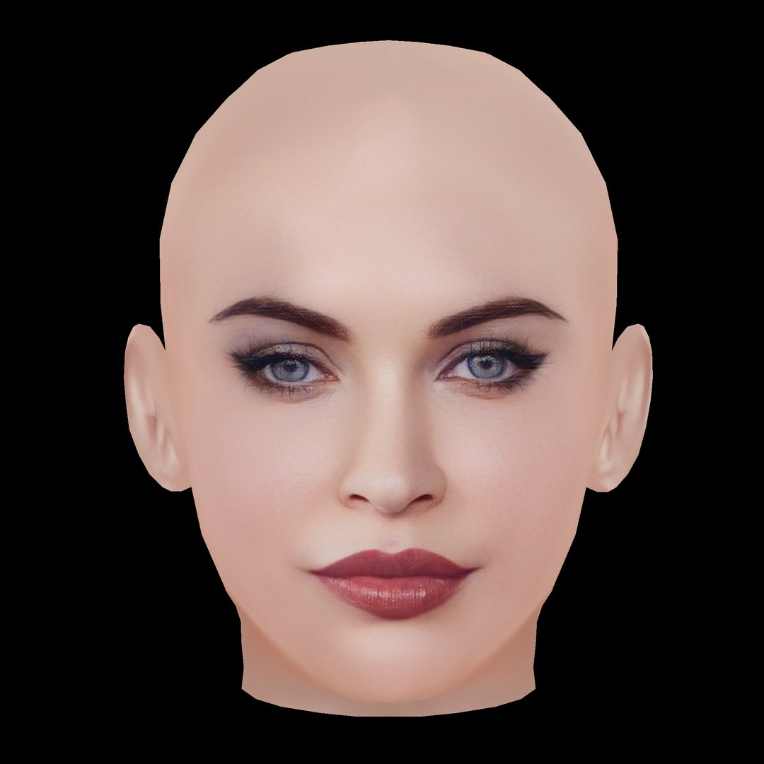 Megan Fox Head - Low Poly Head For Game - No Hair 3D - TurboSquid 2210421