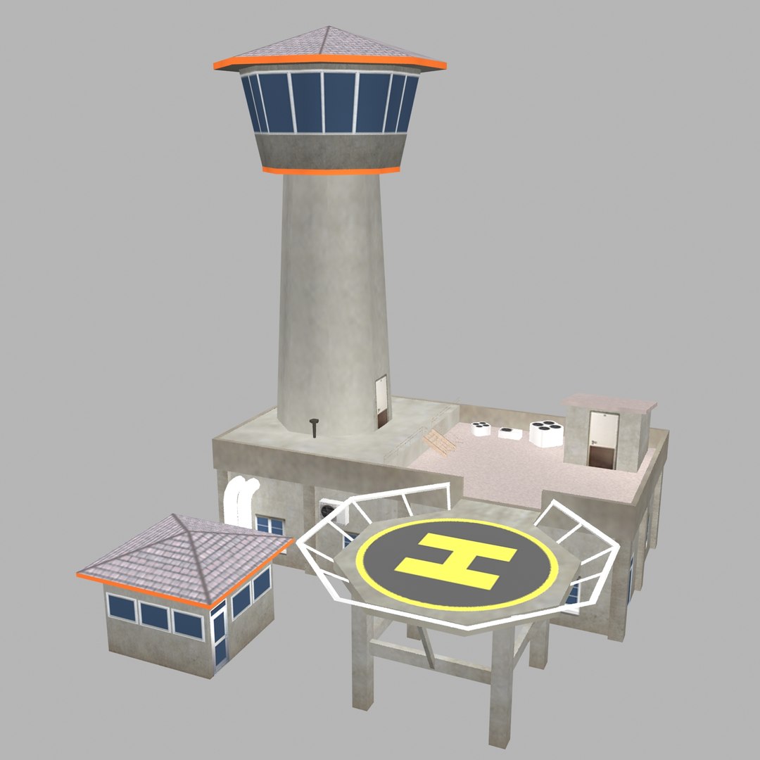 Air Traffic Control Tower Model - TurboSquid 1447955