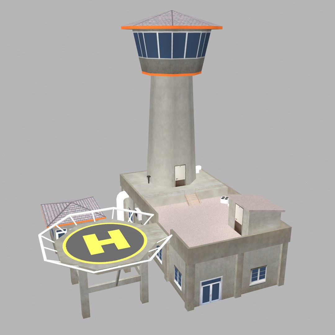 Air Traffic Control Tower Model - TurboSquid 1447955
