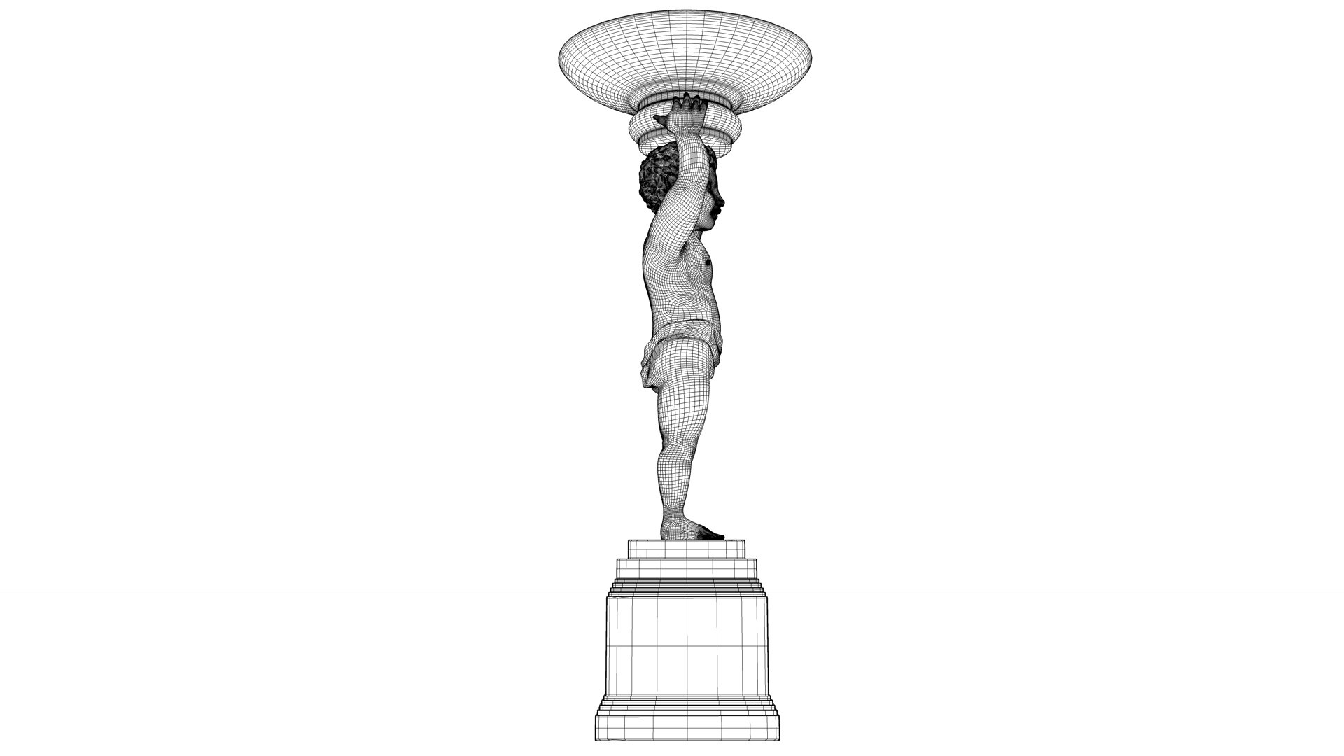 3D Classic Boy Statue - TurboSquid 1820292