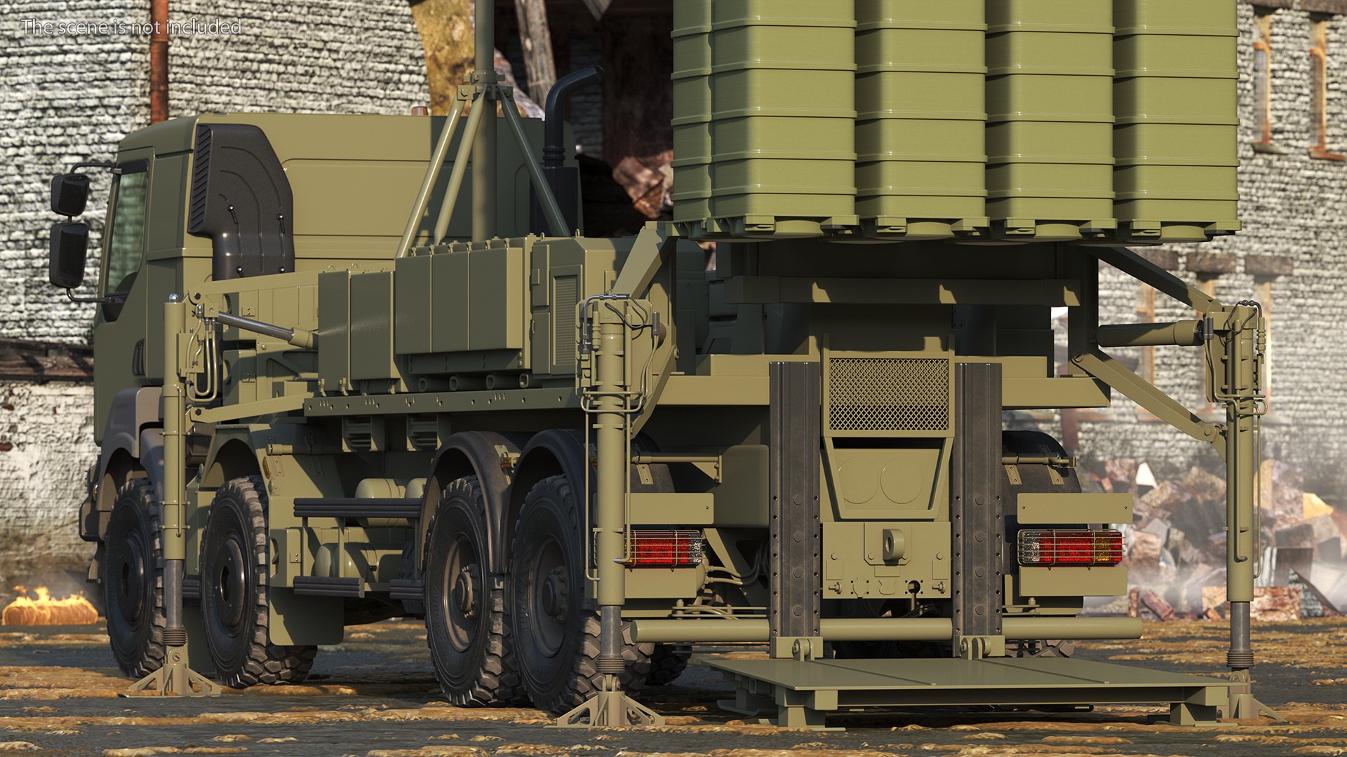 Mobile Medium Range Air Defense Missile System Armed Position 3D ...