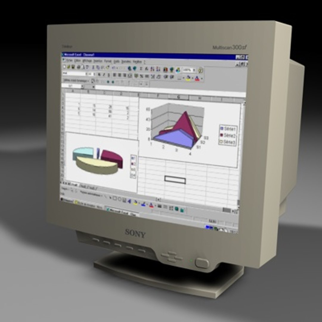 3d model 19 sony monitor