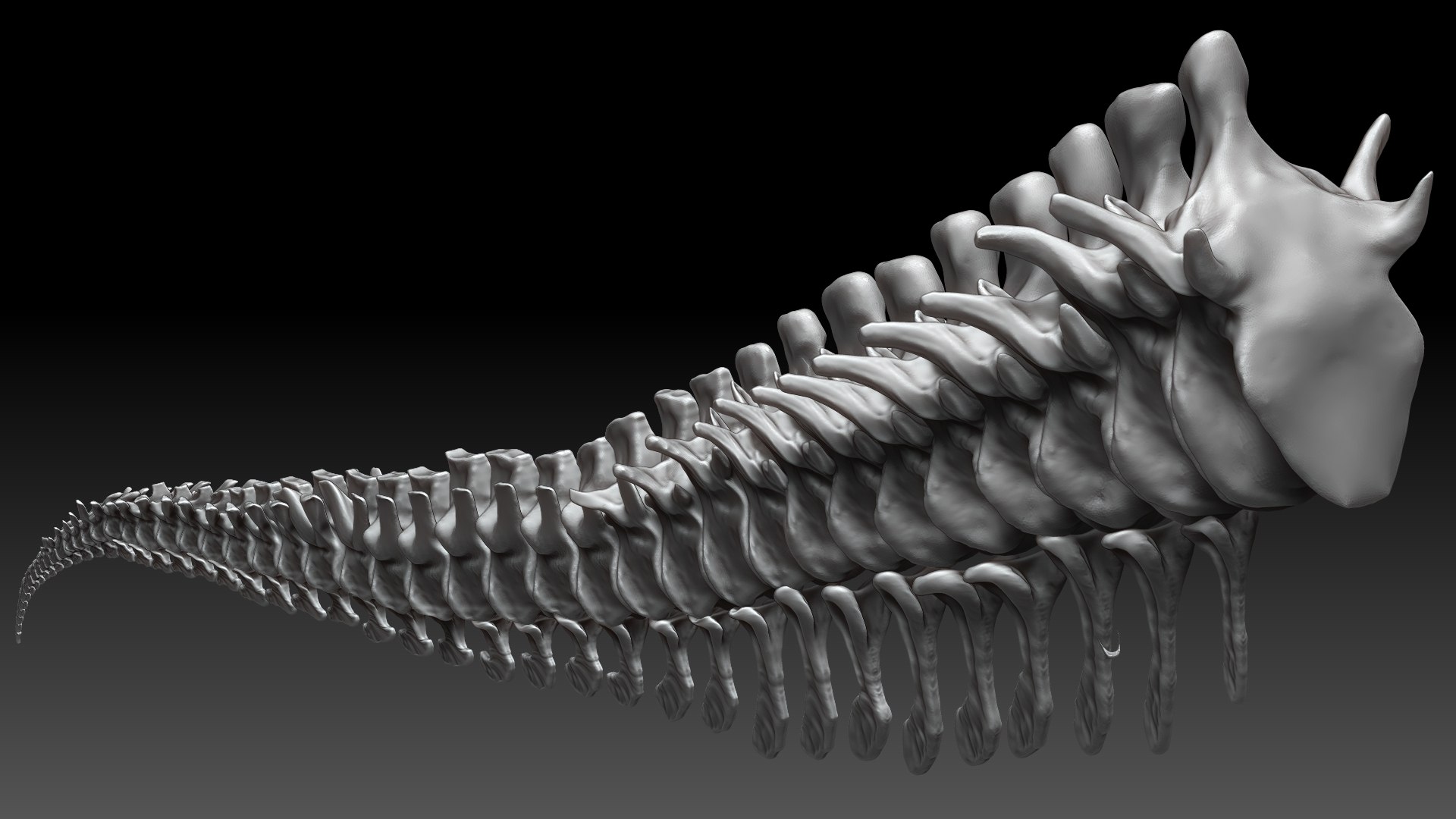 Tarbosaurus Bataar Tail Set 3D - TurboSquid 1902237