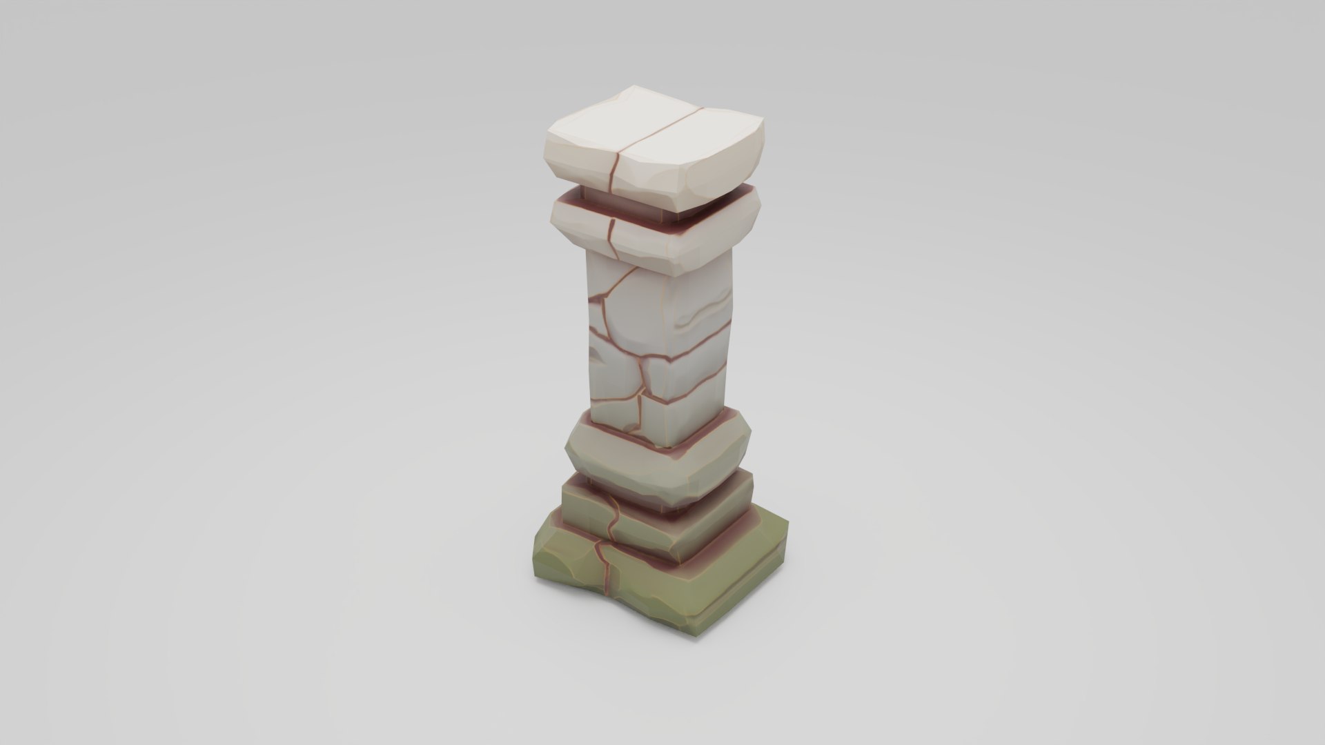 Stylized Fantasy Stone Column Game Ready Textured Unity Unreal ...
