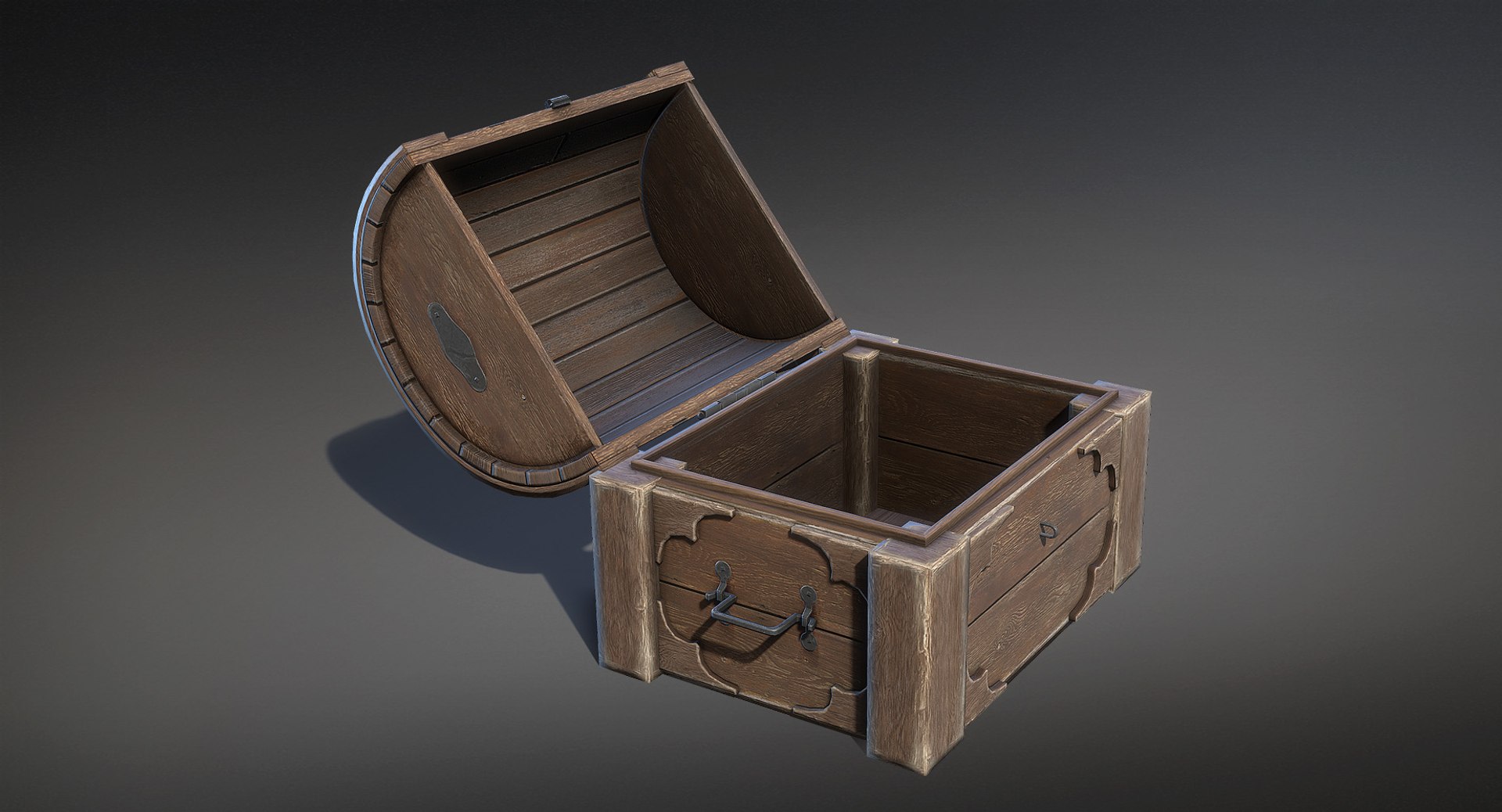Low-poly Chest Box 3D Model - TurboSquid 1341117