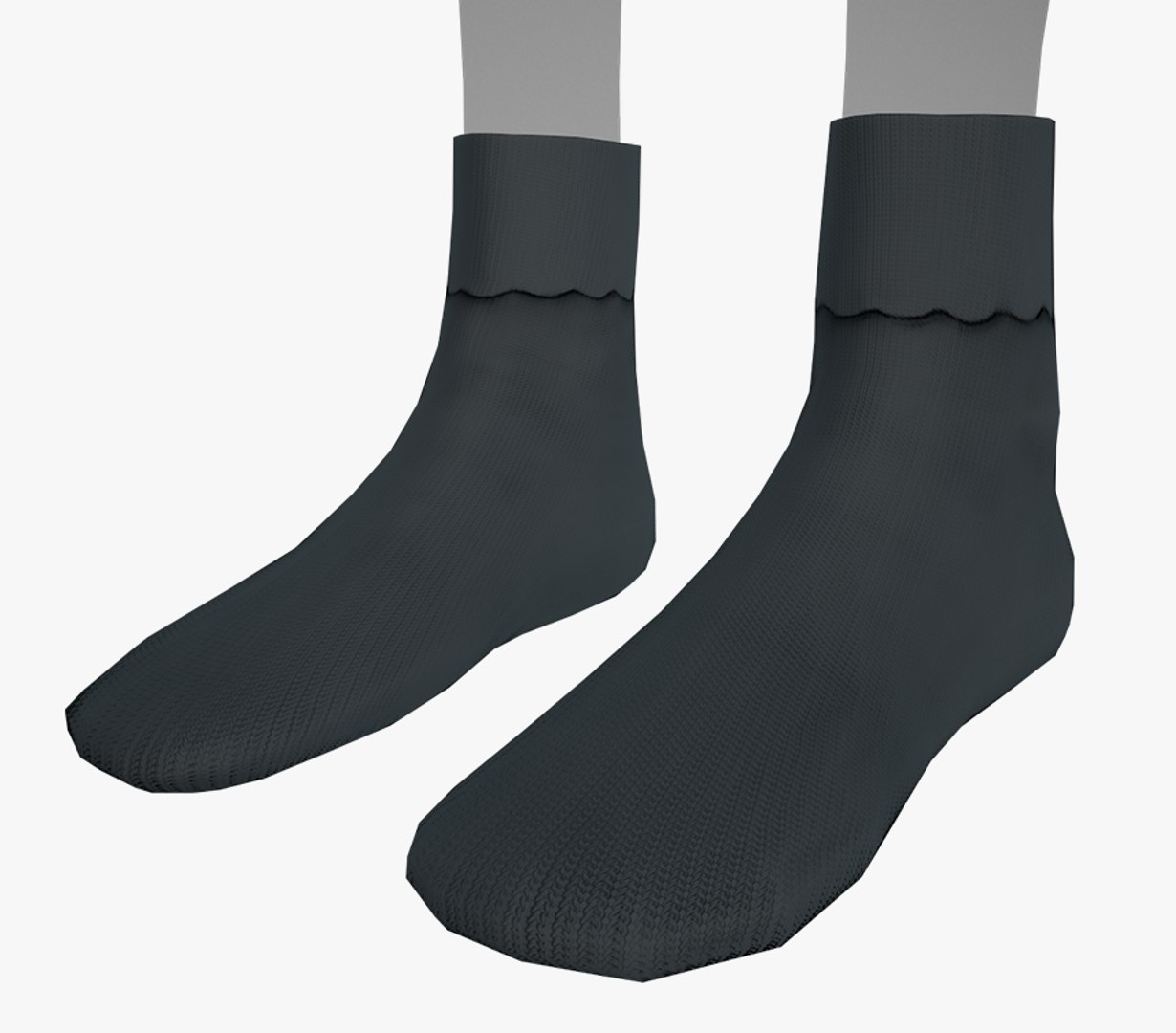 Black Socks Style 1 3D model - TurboSquid 1927931