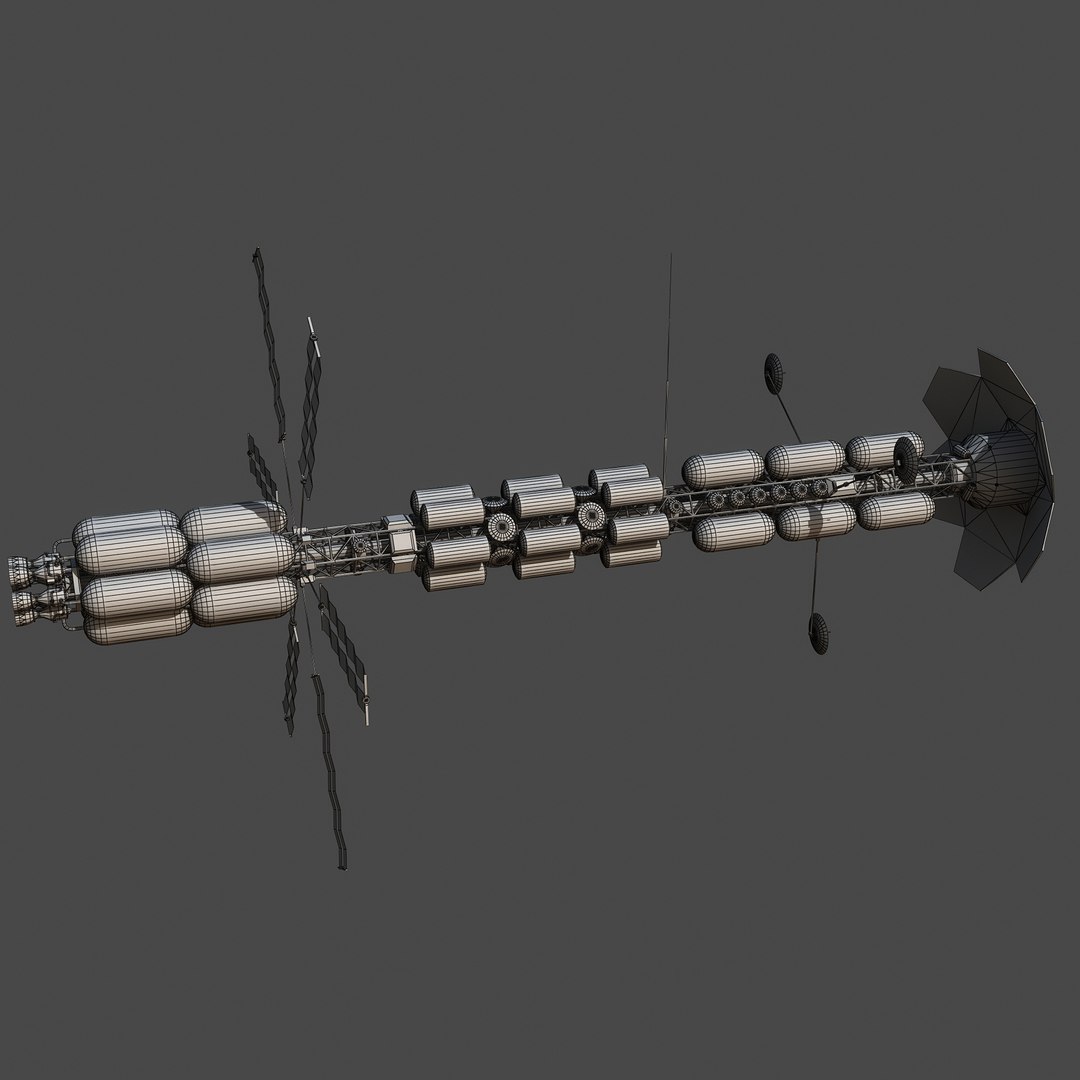 sci-fi space transport ship obj
