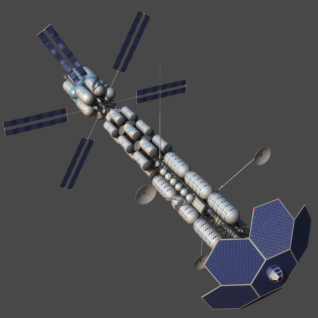 sci-fi space transport ship obj