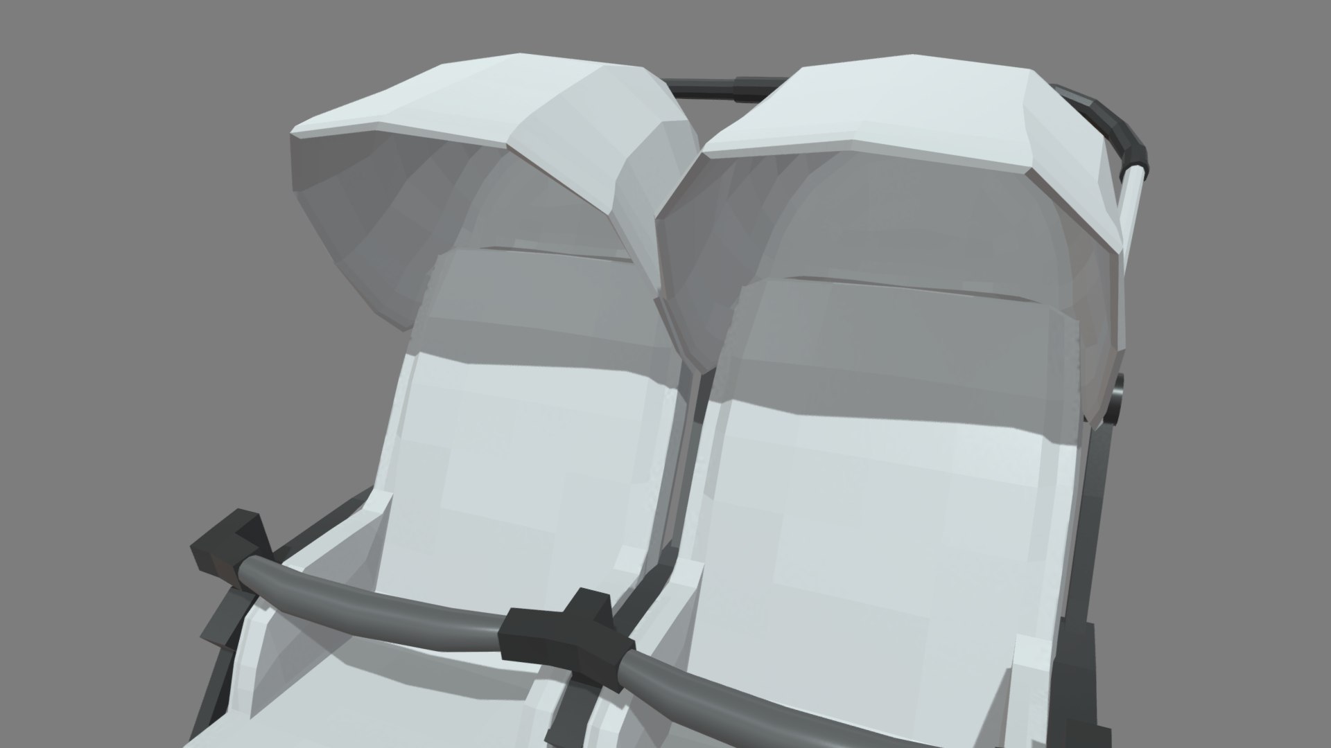 Low Poly Baby Double Stroller Model - TurboSquid 2416488