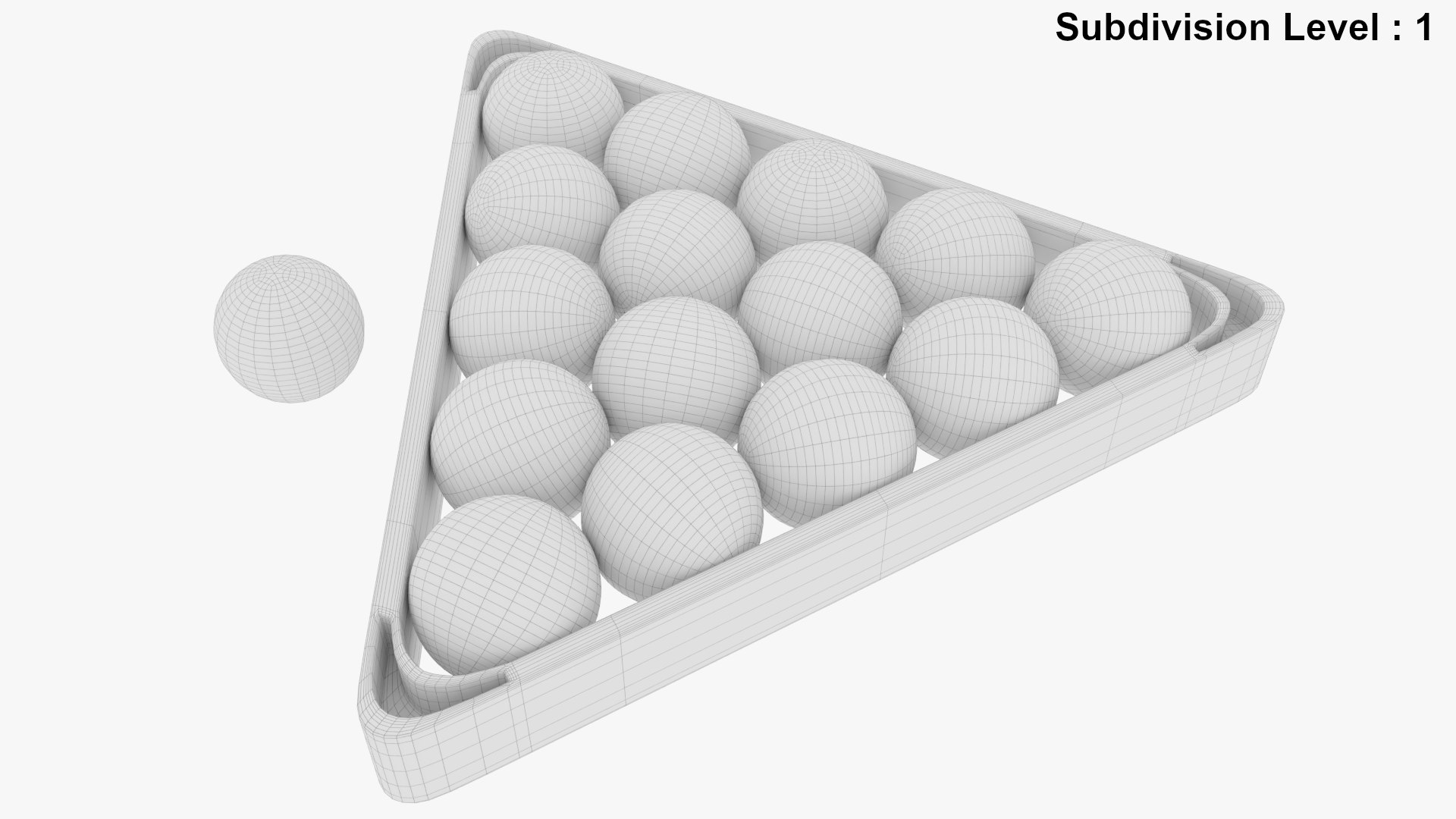 Billiard Plastic Rack And Balls 3D Model - TurboSquid 1740331
