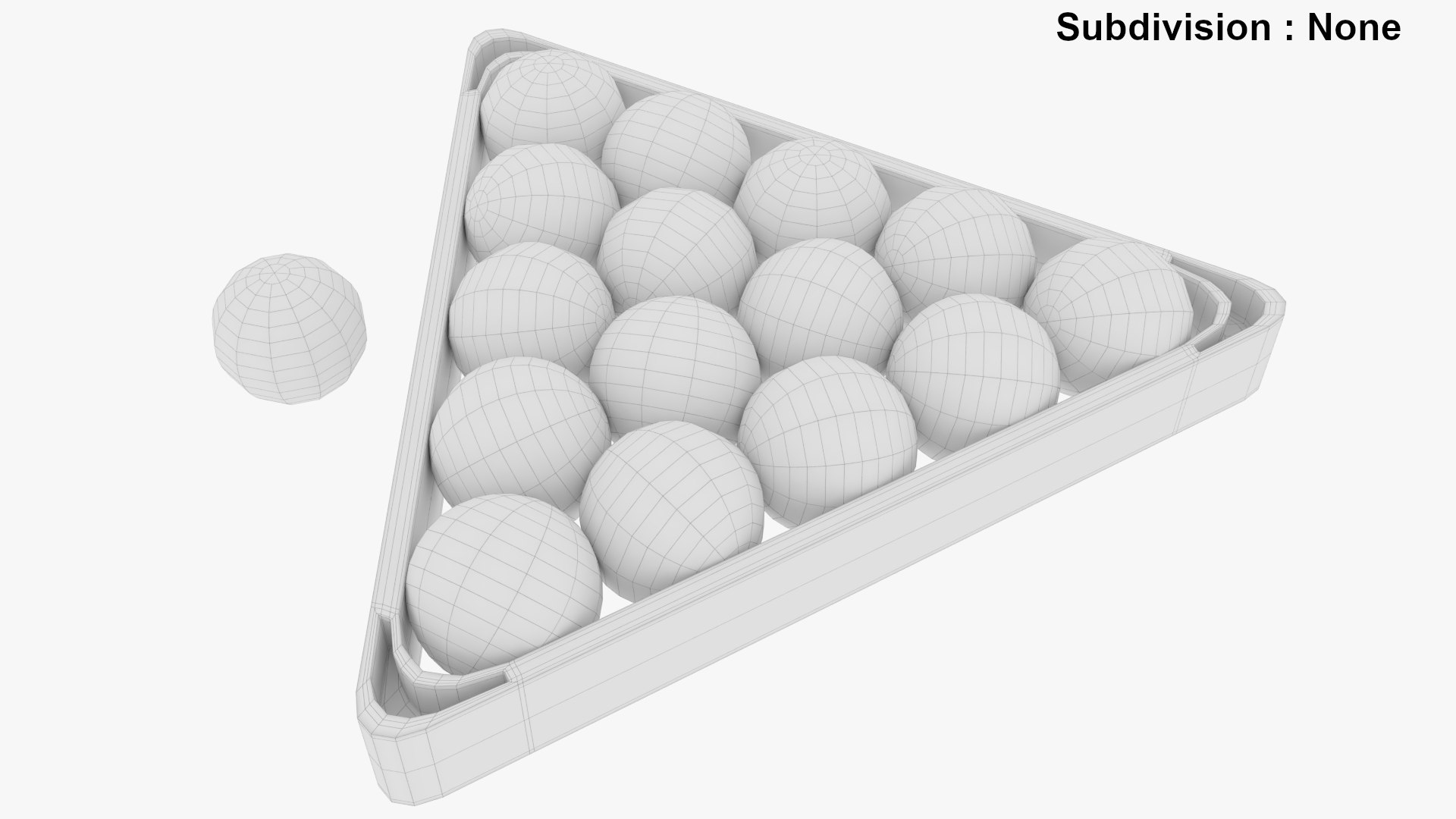 Billiard Plastic Rack And Balls 3D Model - TurboSquid 1740331