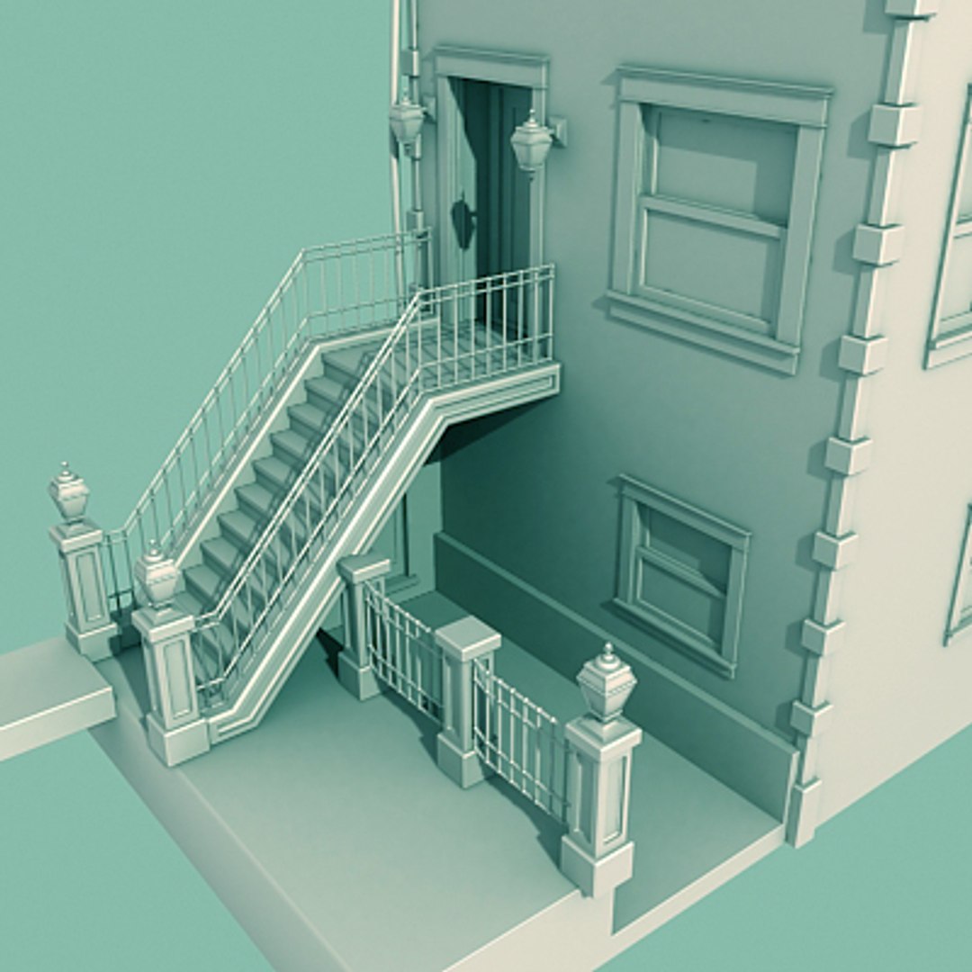 3d Architectural Nyc Brownstone Model