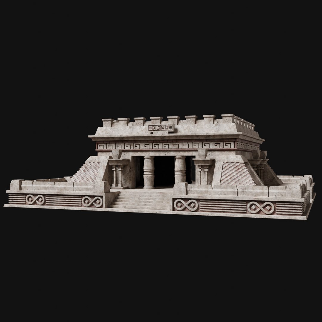 AZTEC MAYAN INKA MESOAMERICA STONE HOUSE TEMPLE COLLECTION model ...