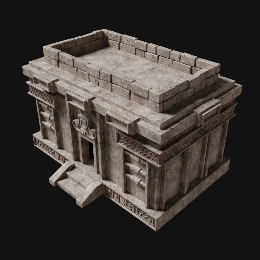 AZTEC MAYAN INKA MESOAMERICA STONE HOUSE TEMPLE COLLECTION model ...