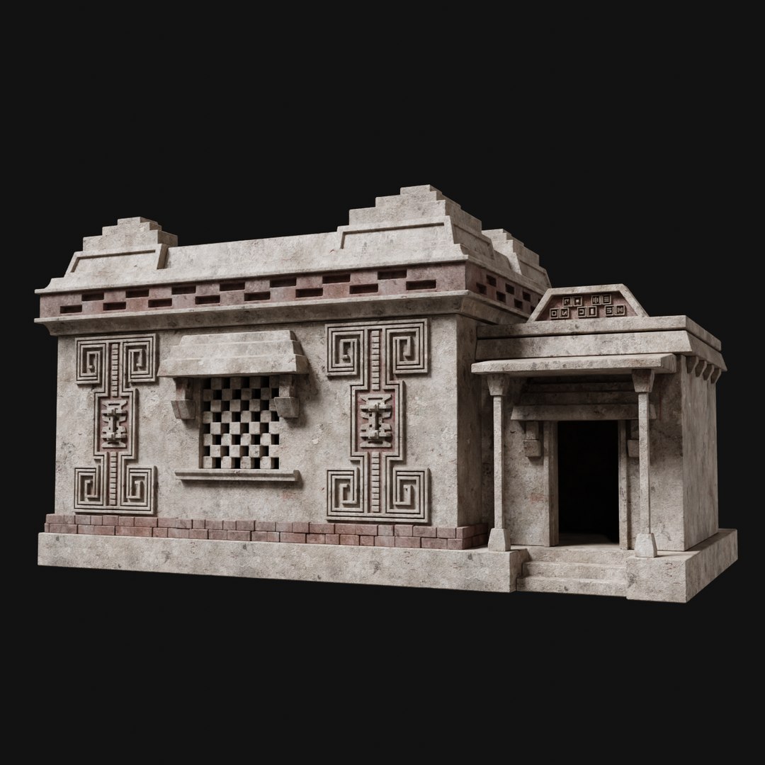 AZTEC MAYAN INKA MESOAMERICA STONE HOUSE TEMPLE COLLECTION model ...