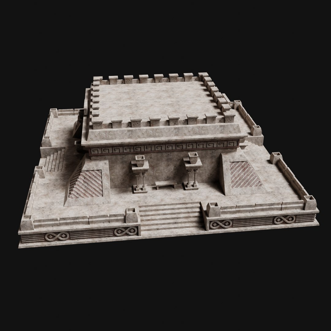 AZTEC MAYAN INKA MESOAMERICA STONE HOUSE TEMPLE COLLECTION model ...