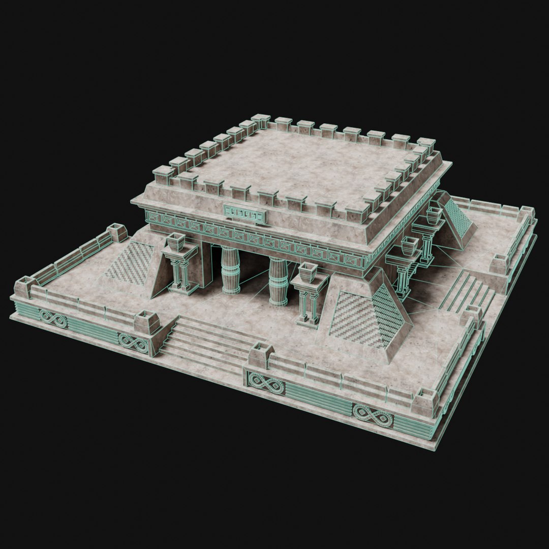 AZTEC MAYAN INKA MESOAMERICA STONE HOUSE TEMPLE COLLECTION model ...