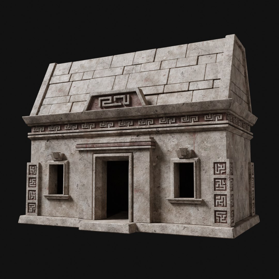 AZTEC MAYAN INKA MESOAMERICA STONE HOUSE TEMPLE COLLECTION Model ...