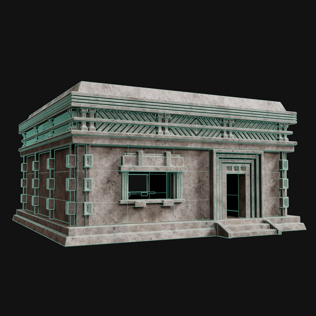 AZTEC MAYAN INKA MESOAMERICA STONE HOUSE TEMPLE COLLECTION model ...