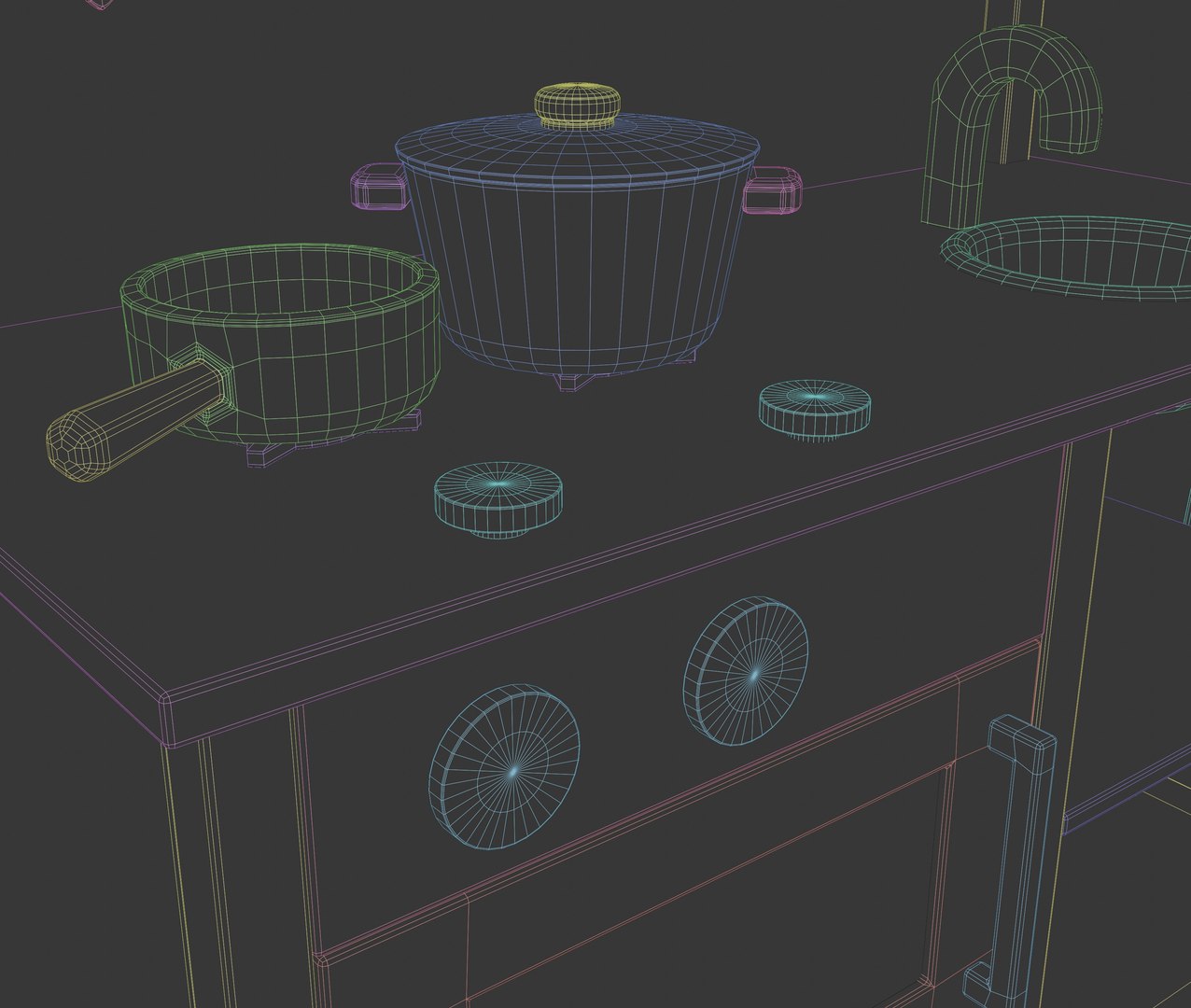 3D Kids Kitchen Model - TurboSquid 1881970