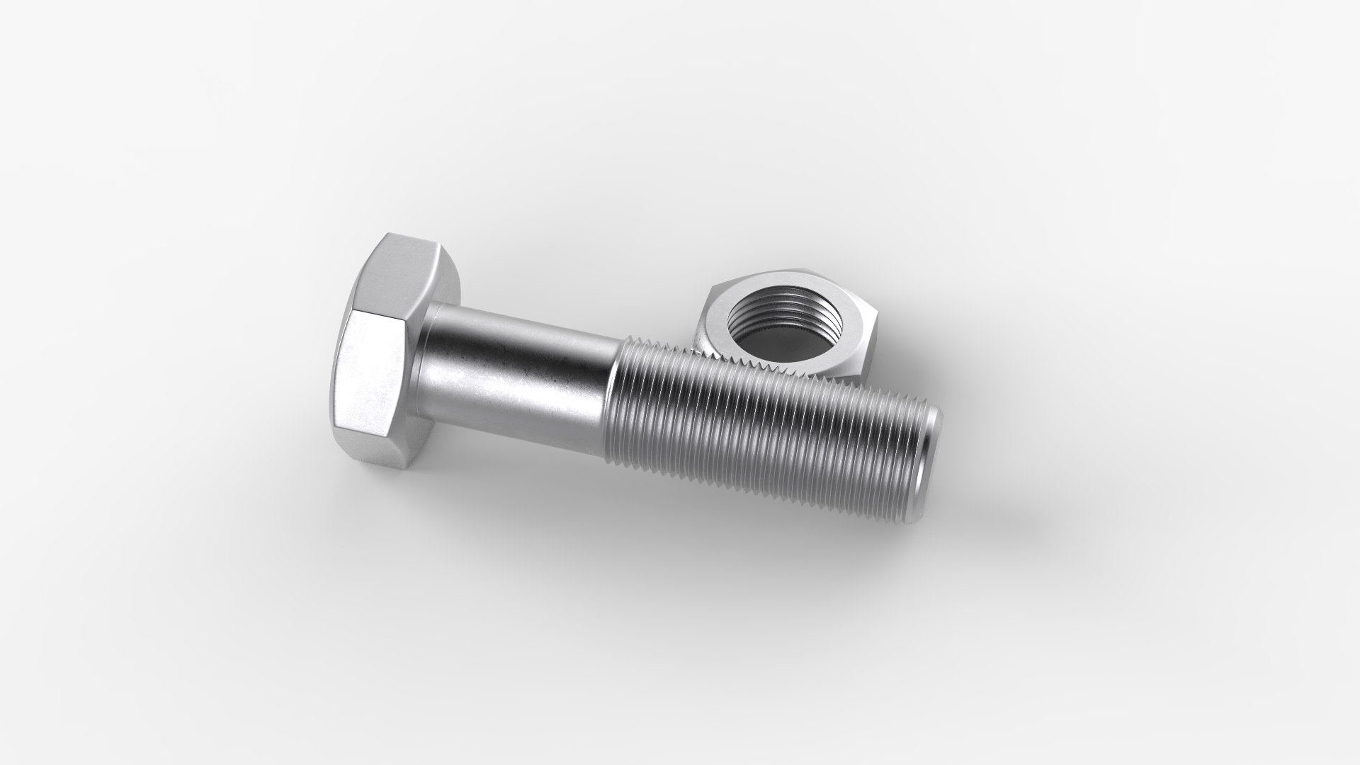 3D Hex Head Nut Bolt - TurboSquid 1484099