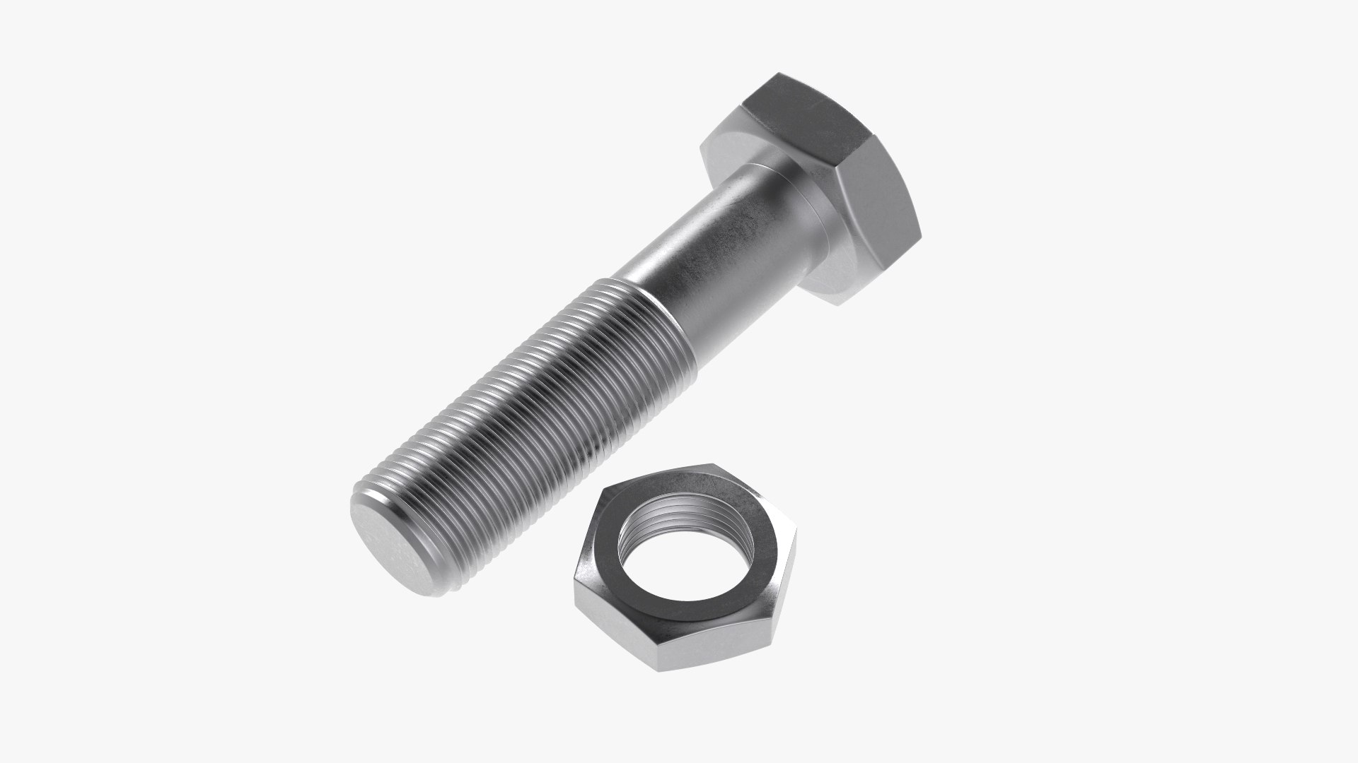 3D Hex Head Nut Bolt - TurboSquid 1484099