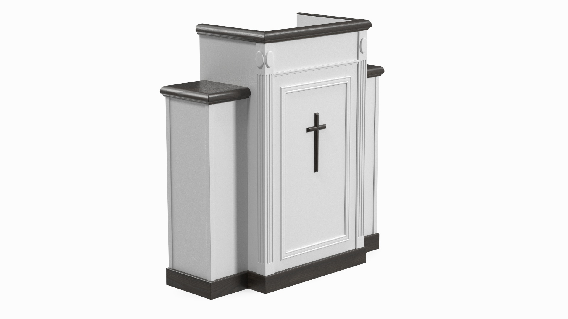 White Church Podium With Cross 3D Model - TurboSquid 2199220