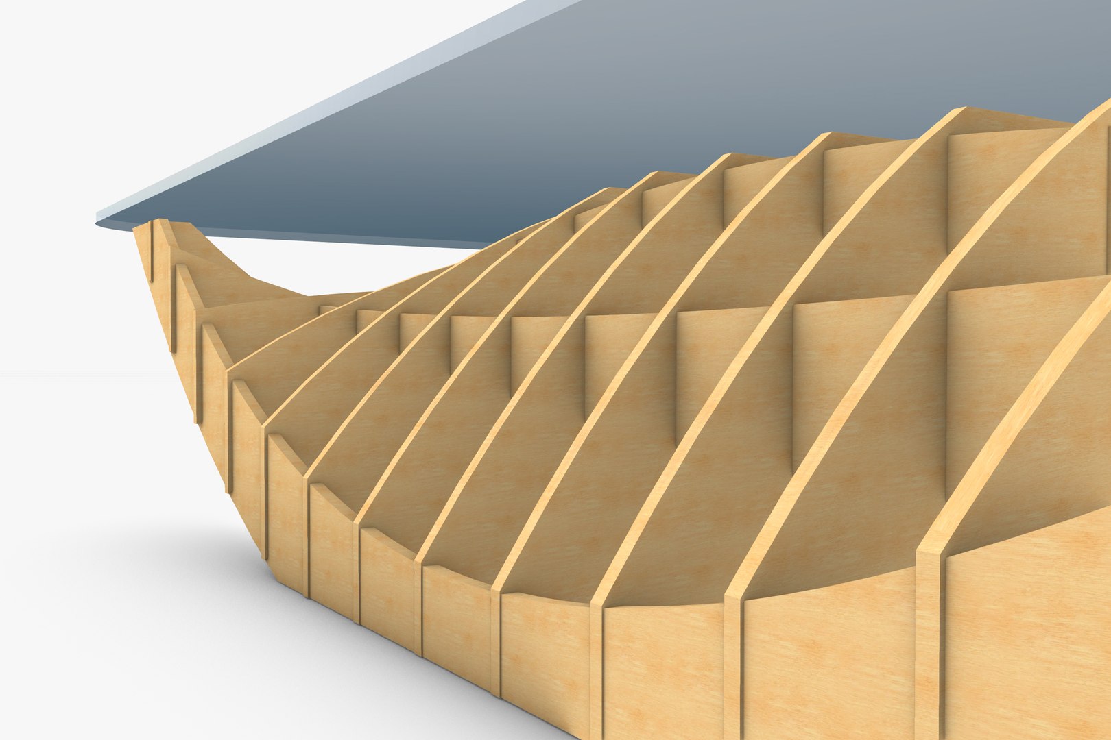 Wavy Waffle Table 3D - TurboSquid 2036273