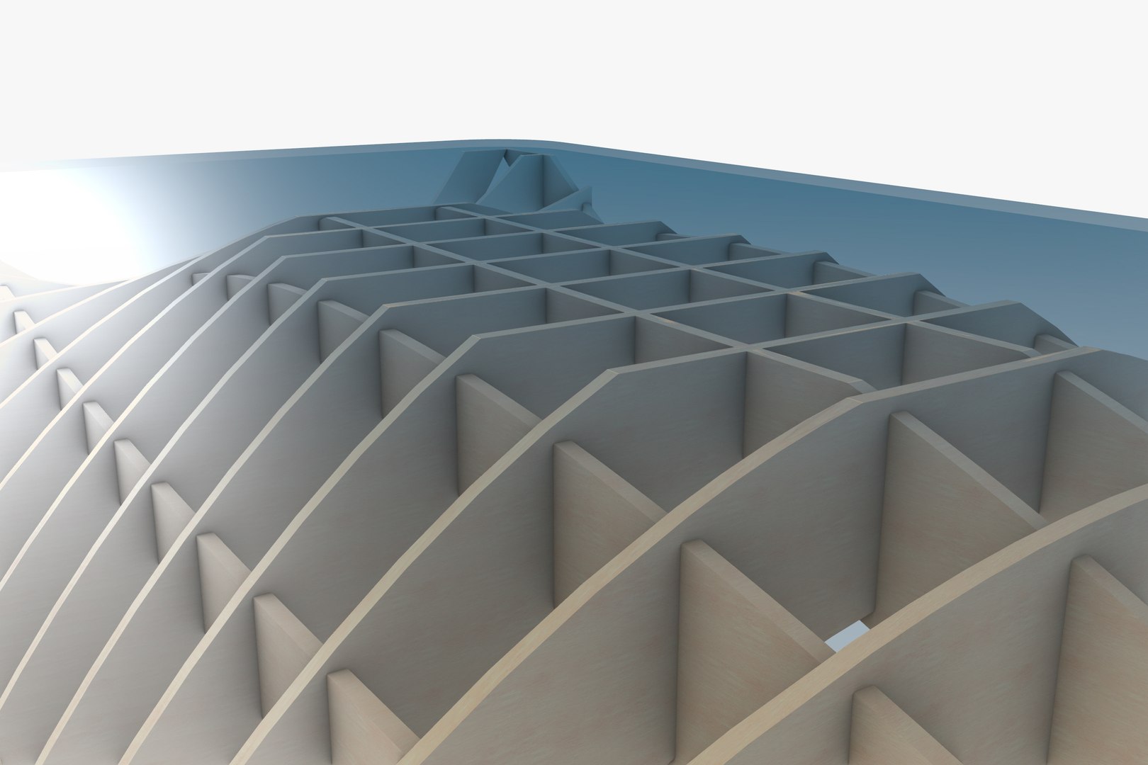 Wavy Waffle Table 3D - TurboSquid 2036273