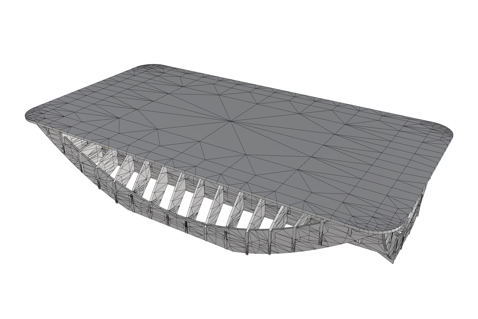 Wavy Waffle Table 3D - TurboSquid 2036273