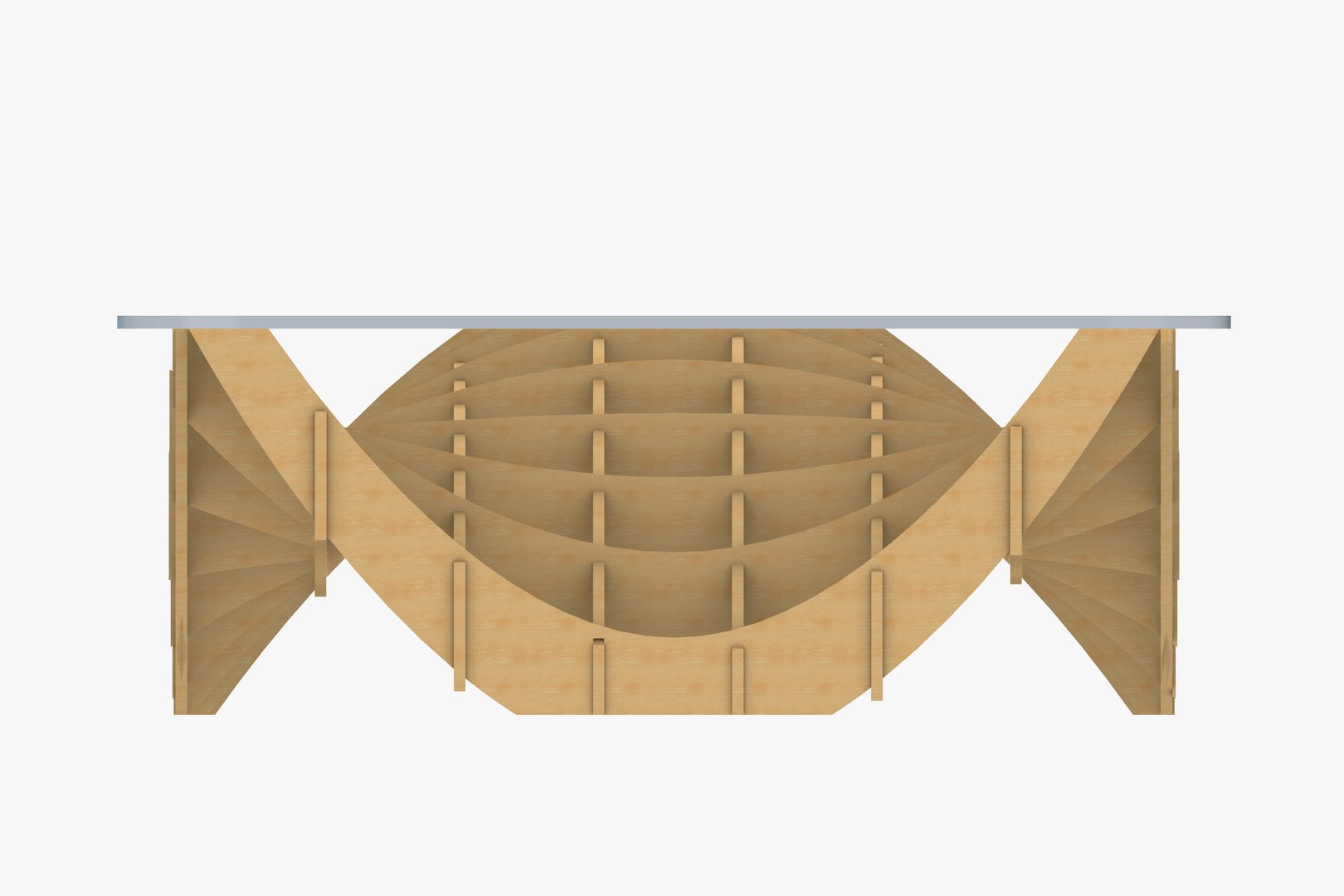 Wavy Waffle Table 3D - TurboSquid 2036273