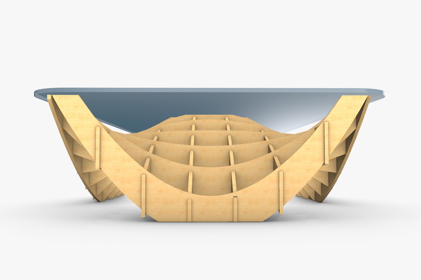 Wavy Waffle Table 3D - TurboSquid 2036273