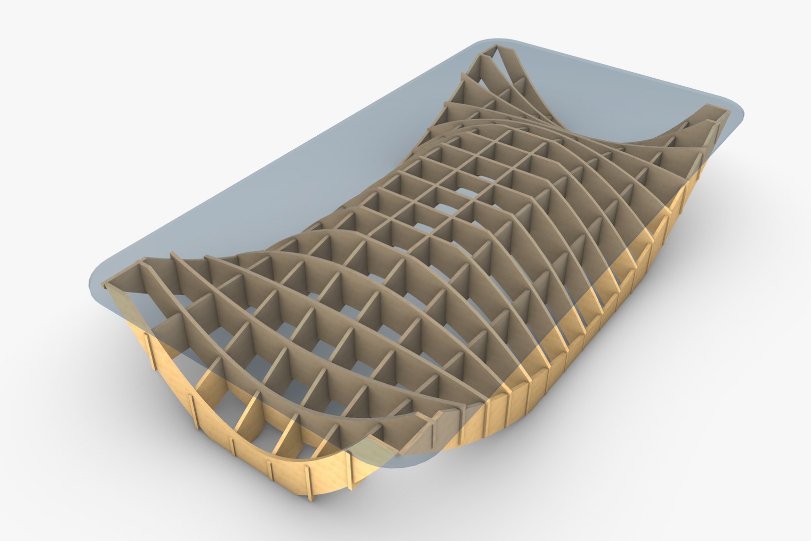 Wavy Waffle Table 3D - TurboSquid 2036273