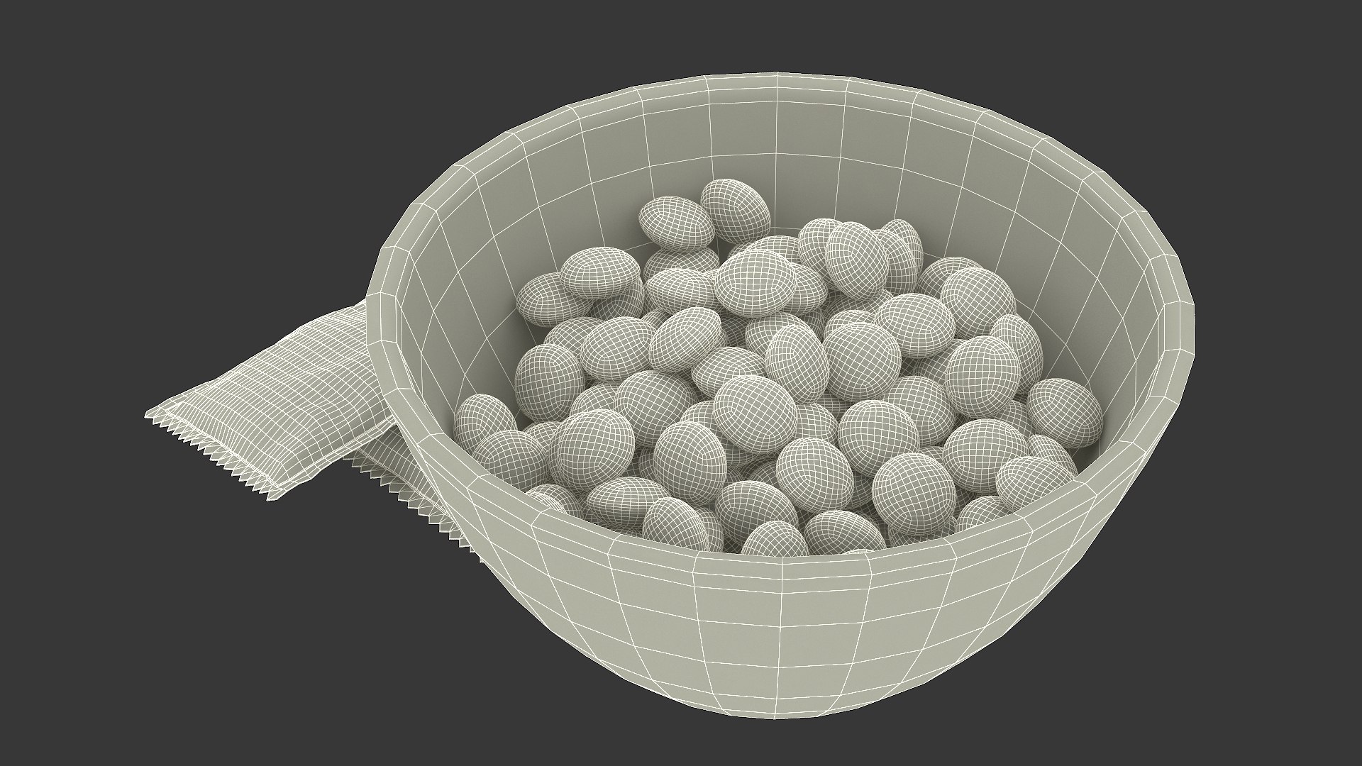 Skittles Candies In Bowl With Package 3D Model - TurboSquid 2290807
