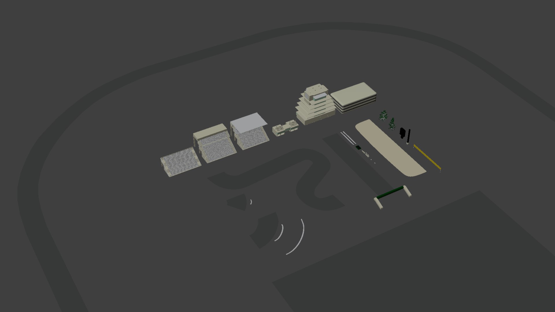 Low Poly Race Track Assets 3D Model - TurboSquid 2268510