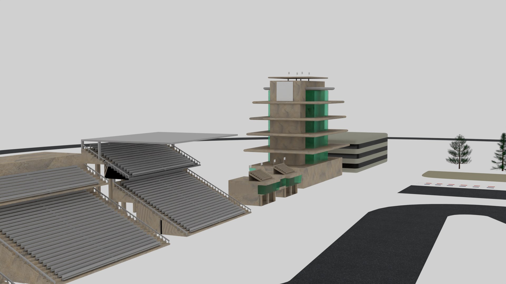 Low Poly Race Track Assets 3D Model - TurboSquid 2268510