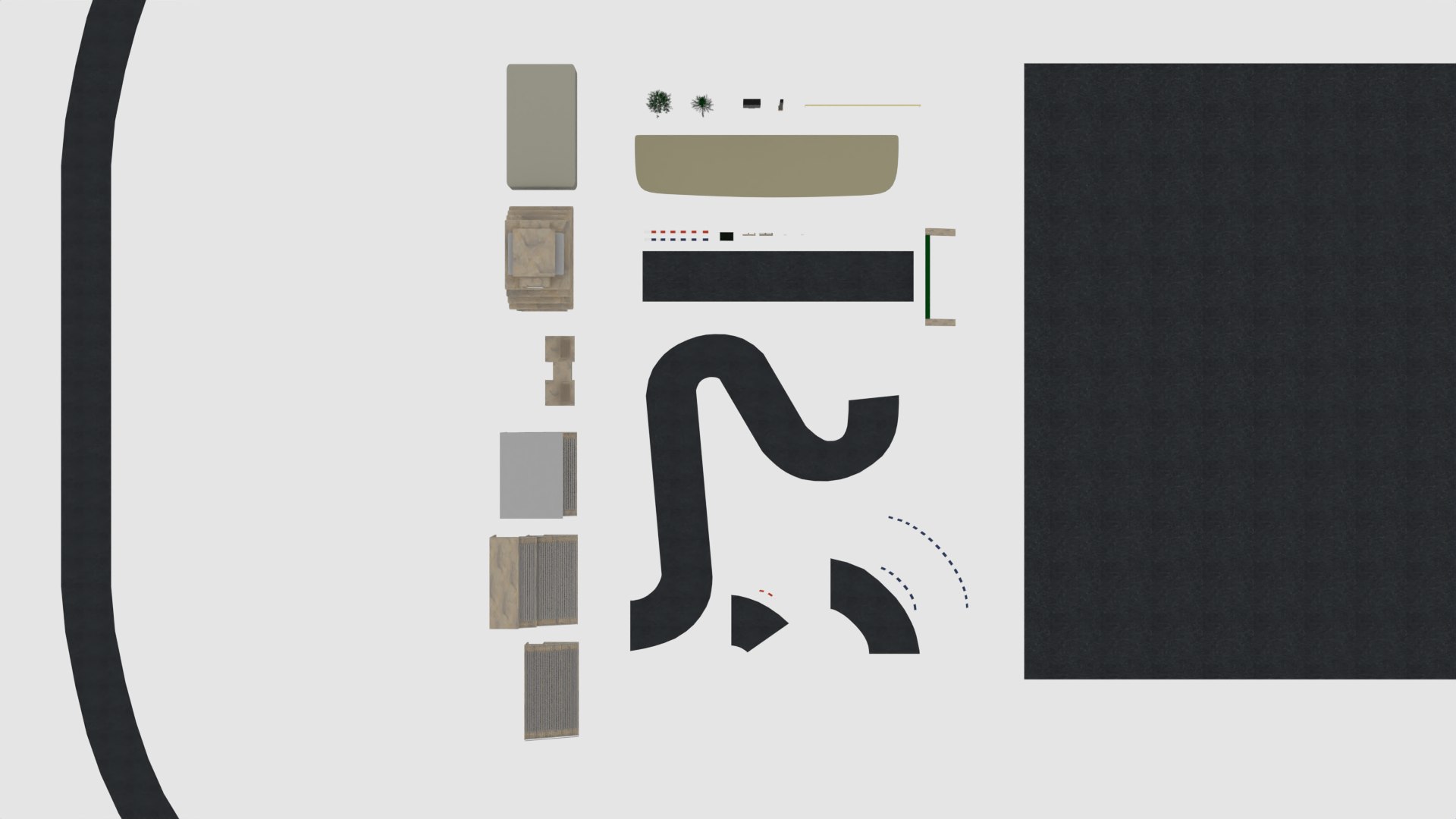 Low Poly Race Track Assets 3D Model - TurboSquid 2268510