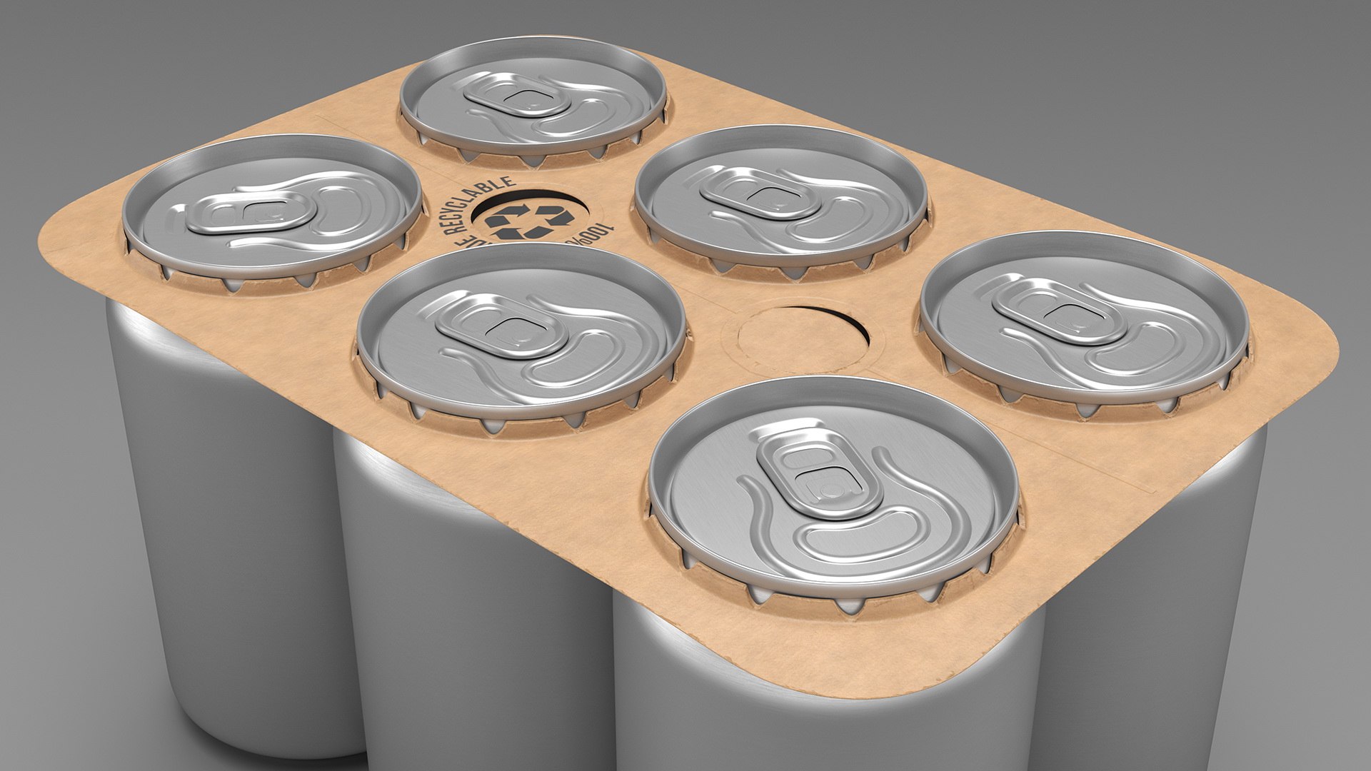 Paperboard Packaging Solution For 6 Soda Cans 3D Model - TurboSquid 2137576