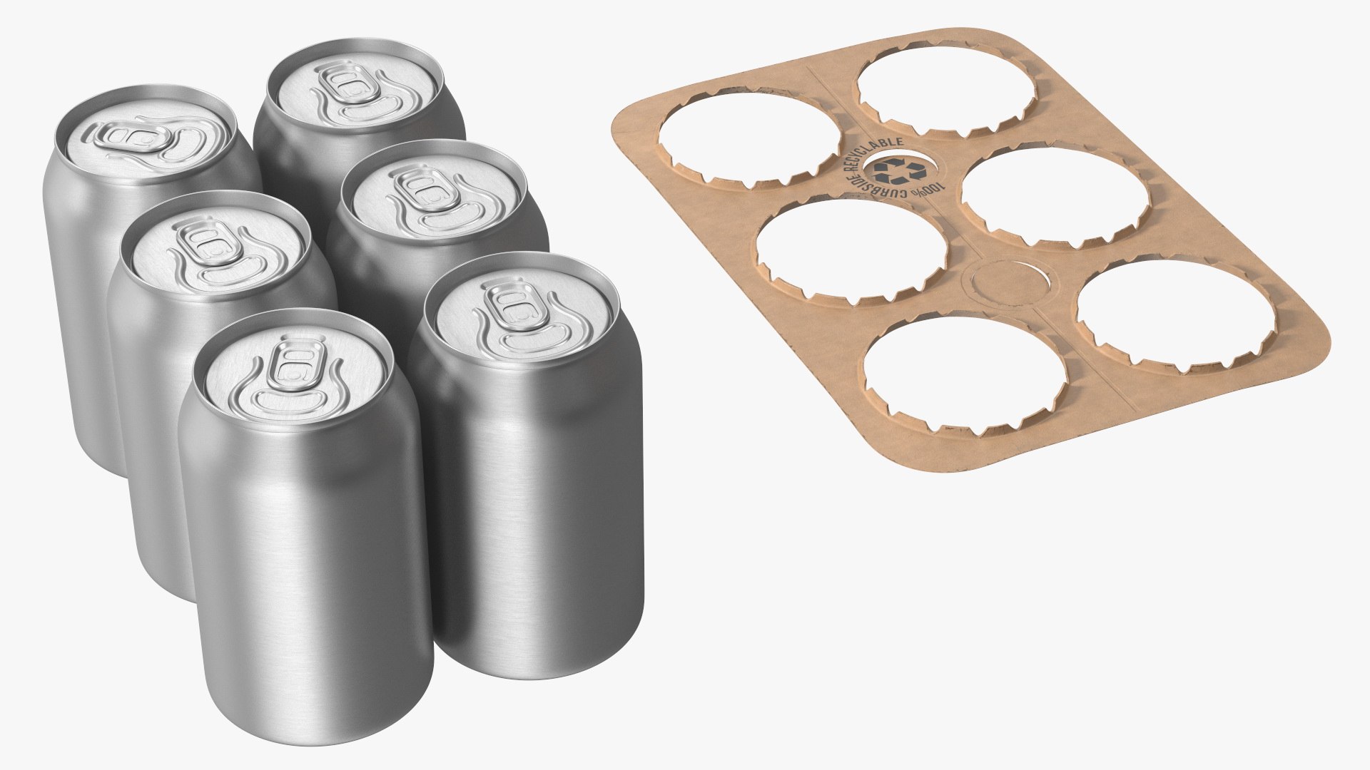 Paperboard Packaging Solution for 6 Soda Cans 3D model - TurboSquid 2137576