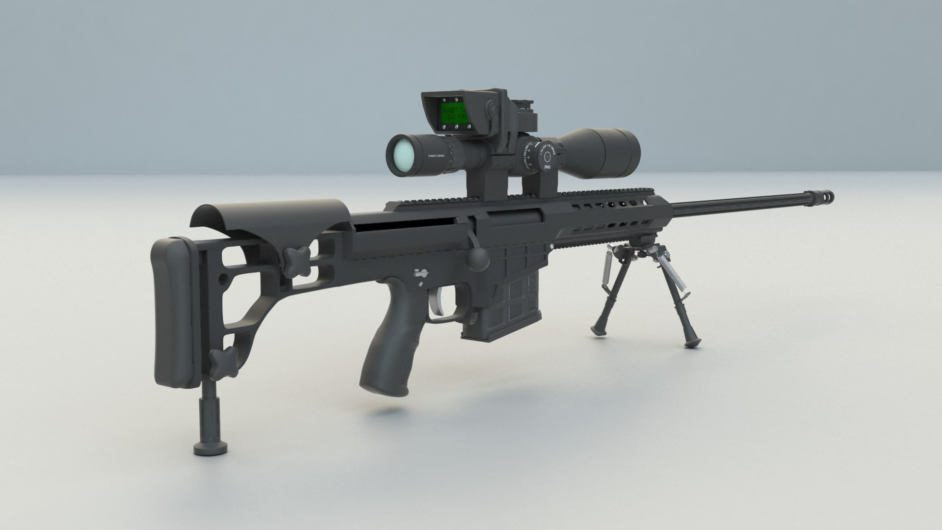 3d Model Barrett Sniper Rifle