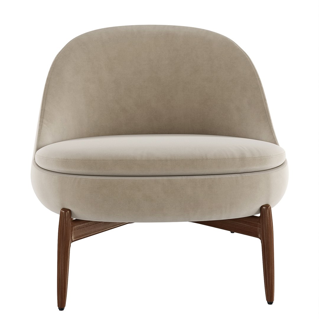 Minotti Sendai Armchair Fixed 3D model - TurboSquid 2143376