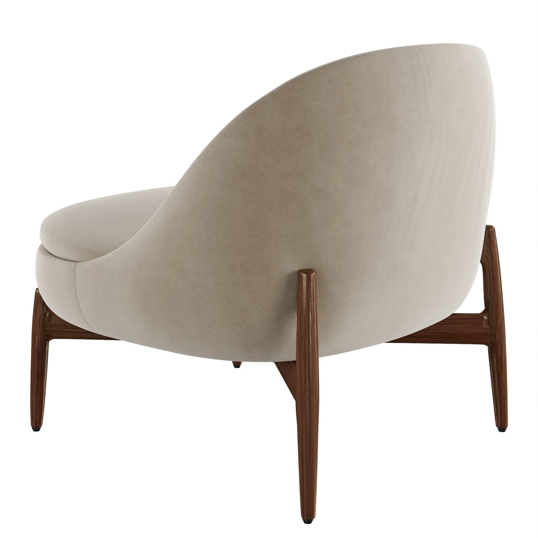 Minotti Sendai Armchair Fixed 3D Model - TurboSquid 2143376