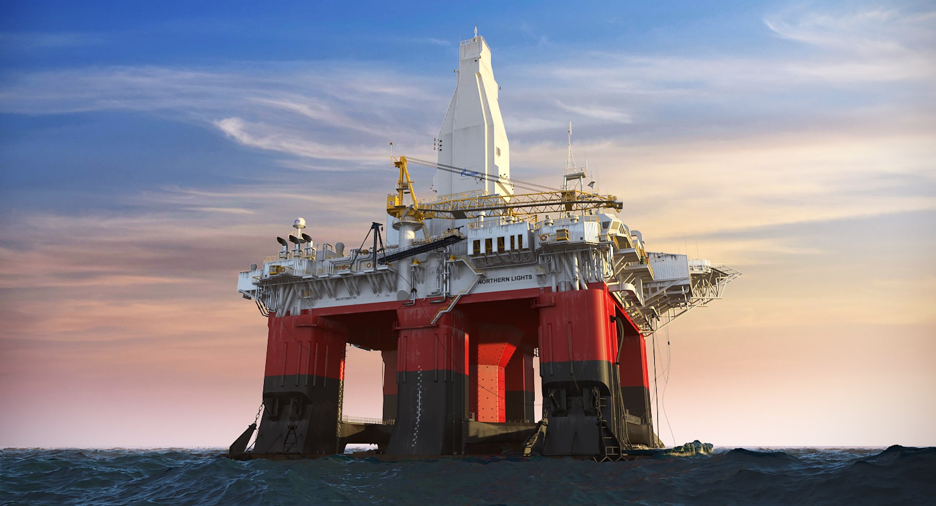 Semi submersible drilling rig 3D model - TurboSquid 1248496